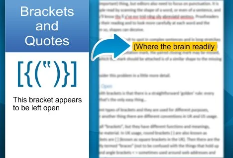 How to Find Brackets and Quotes Left Open | PerfectIt