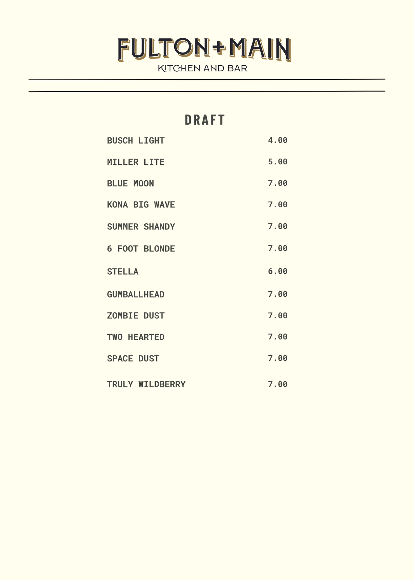 Drink — Fulton & main