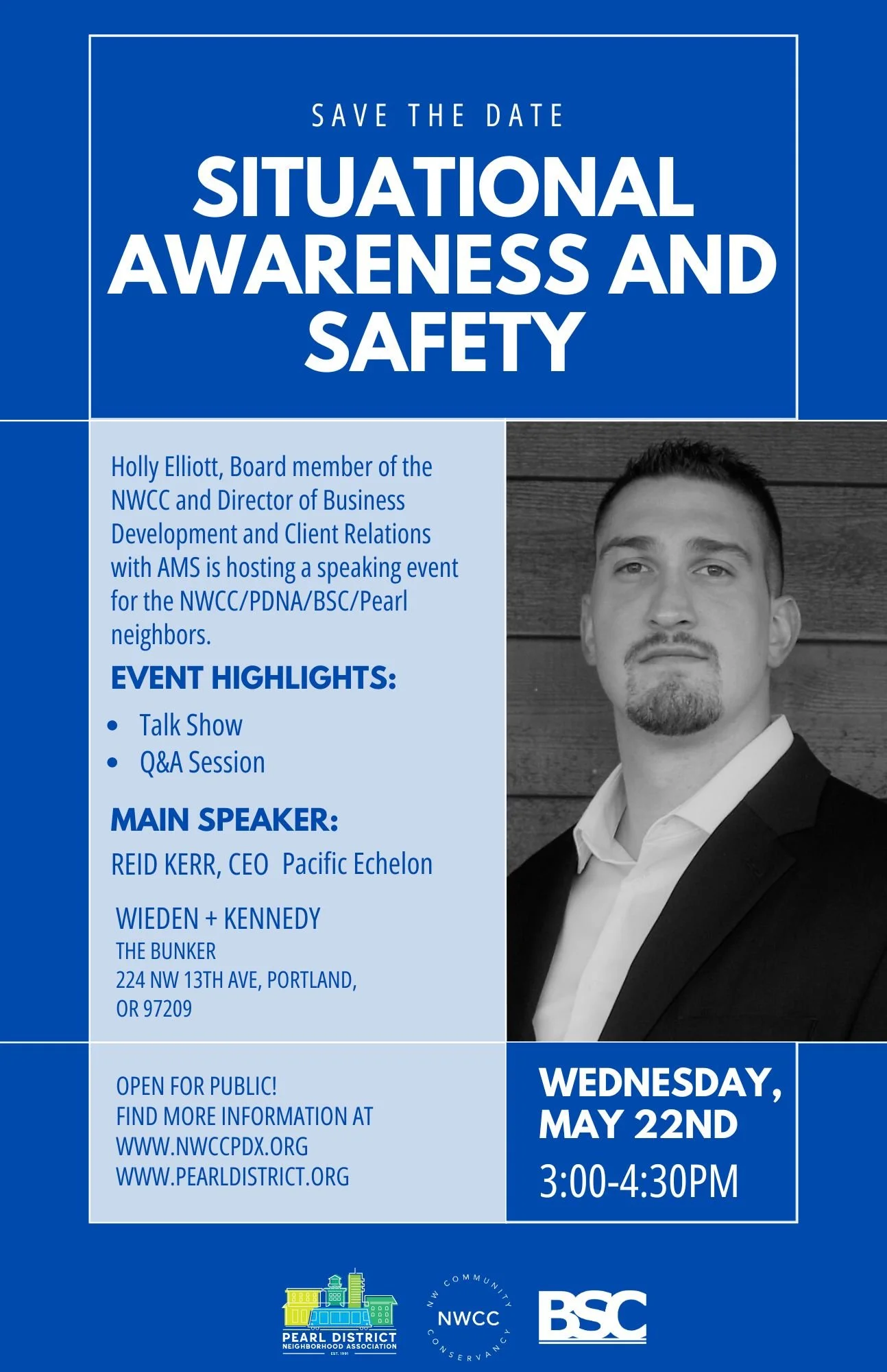 Situational Awareness and Safety Speaking Event — NWCCpdx