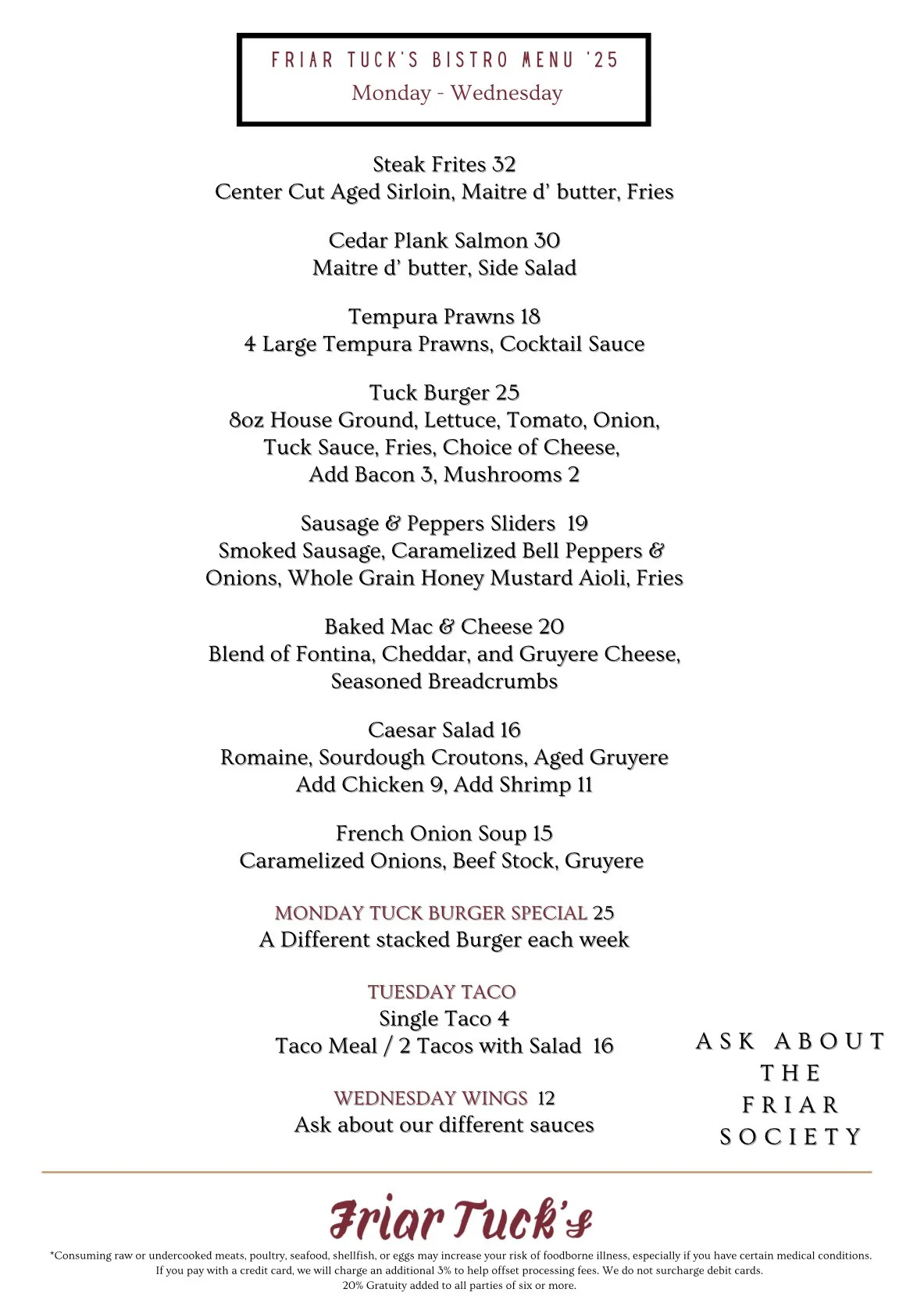 Friar Tuck's restaurant & Bar —Raise Your Spirits at Friar Tuck's ...