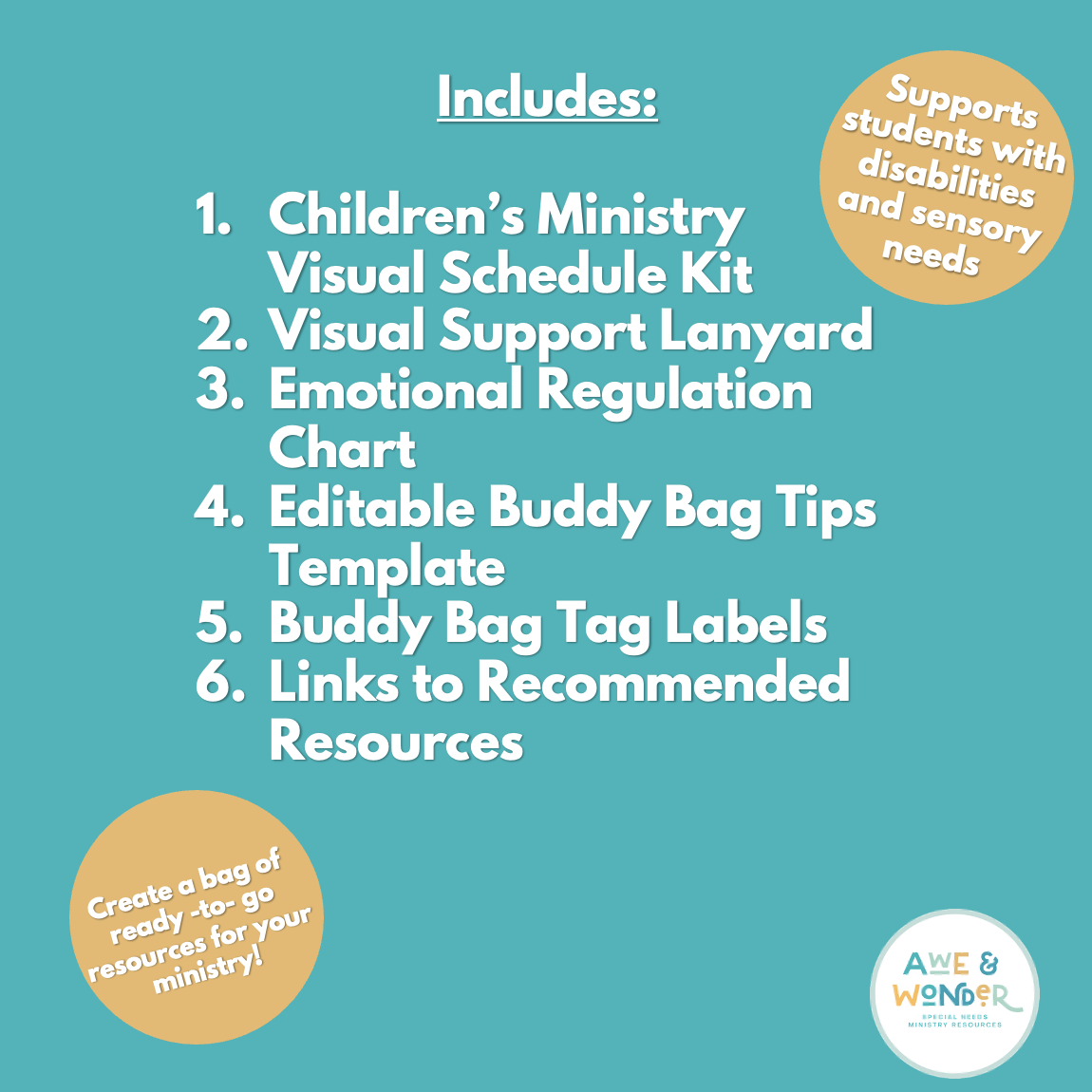 Children's Ministry Visual Schedule — Awe & Wonder | Special Needs ...