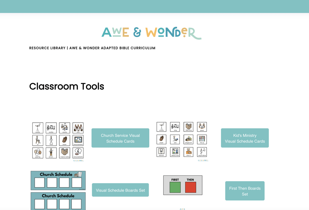 Special Needs Ministry Curriculum — Awe & Wonder | Special Needs ...