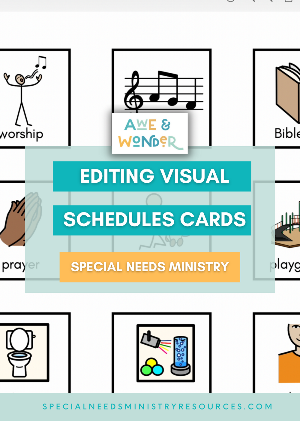 Editing Visual Schedule Cards — Awe & Wonder | Special Needs Ministry ...