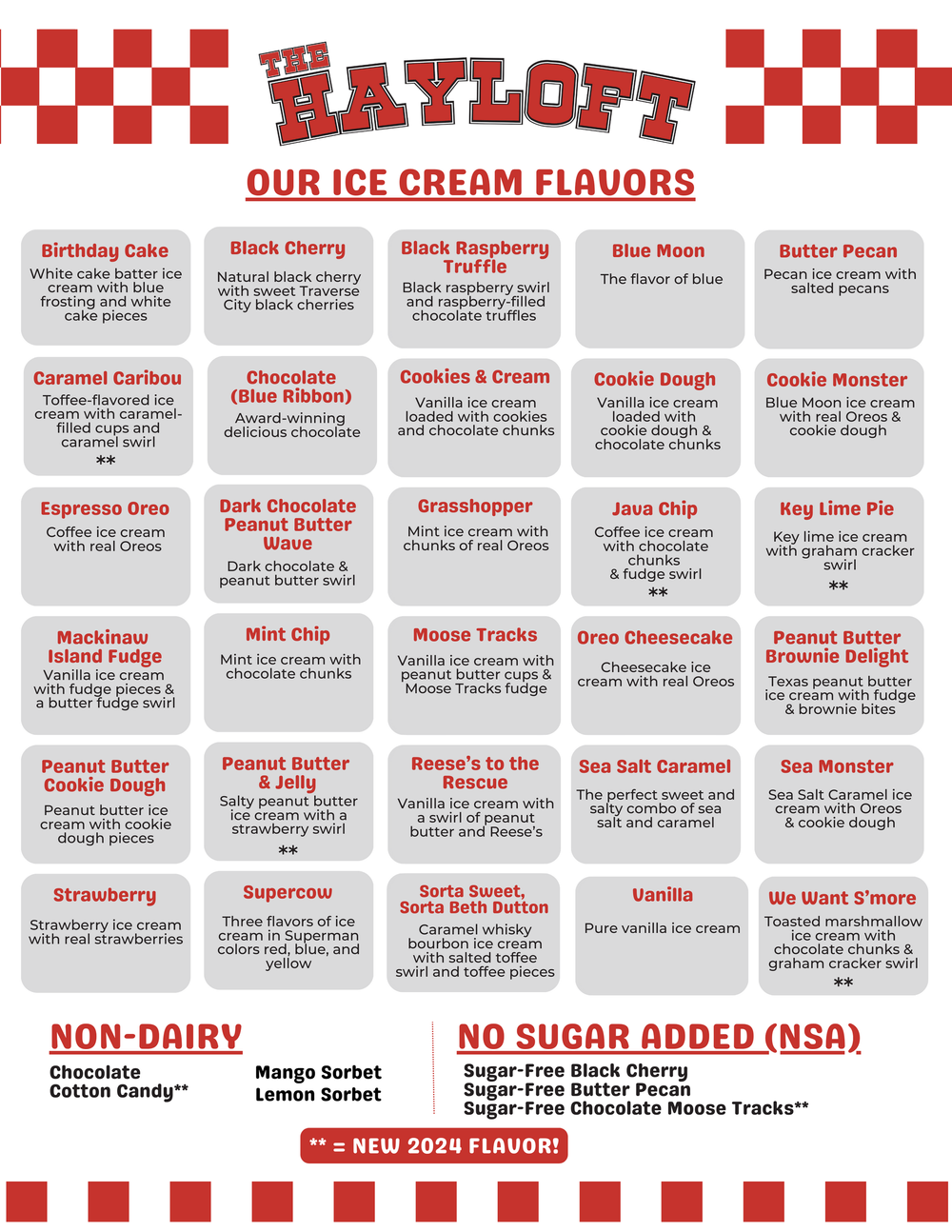 MENU — The Hayloft