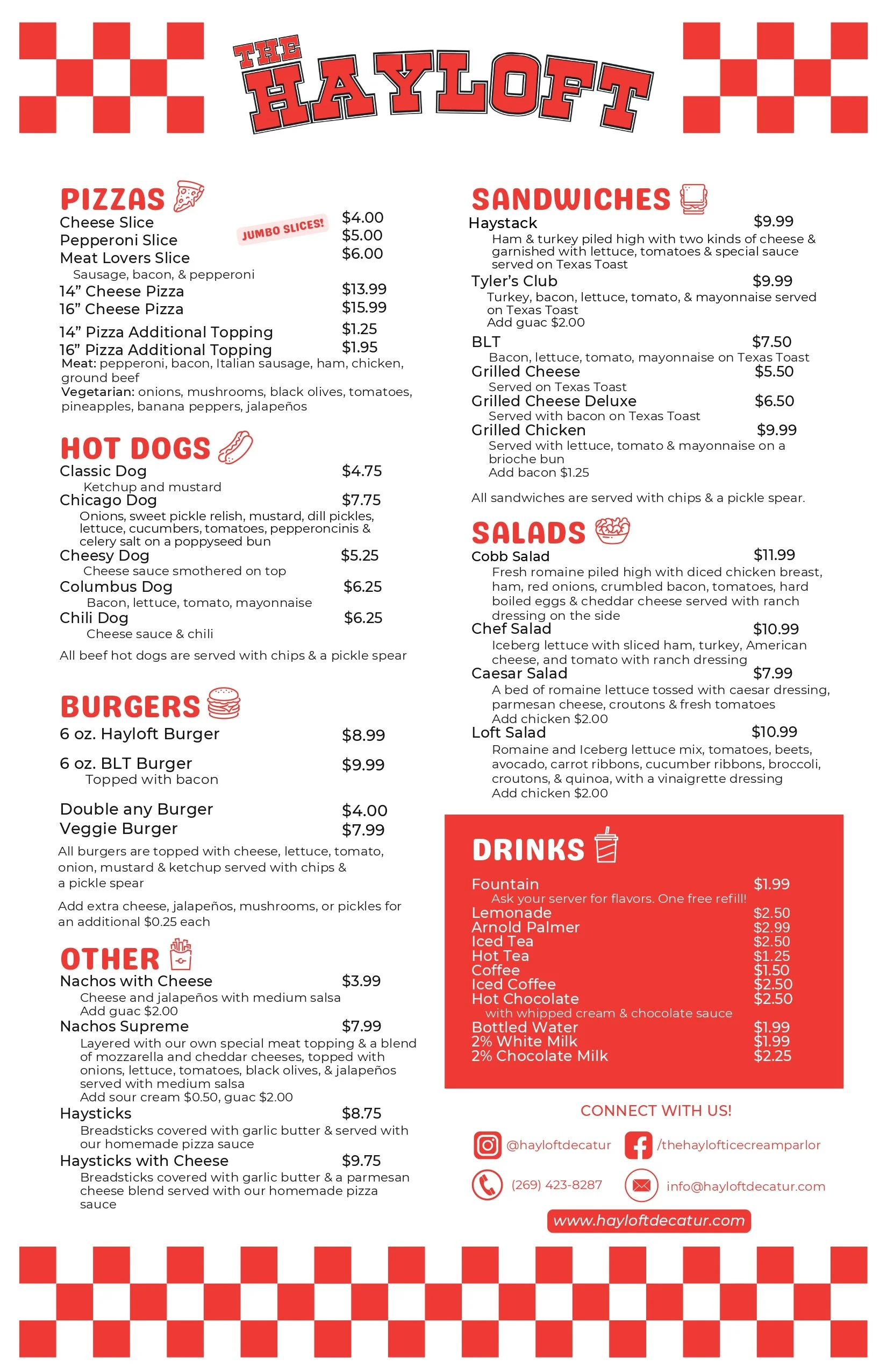 MENU — The Hayloft