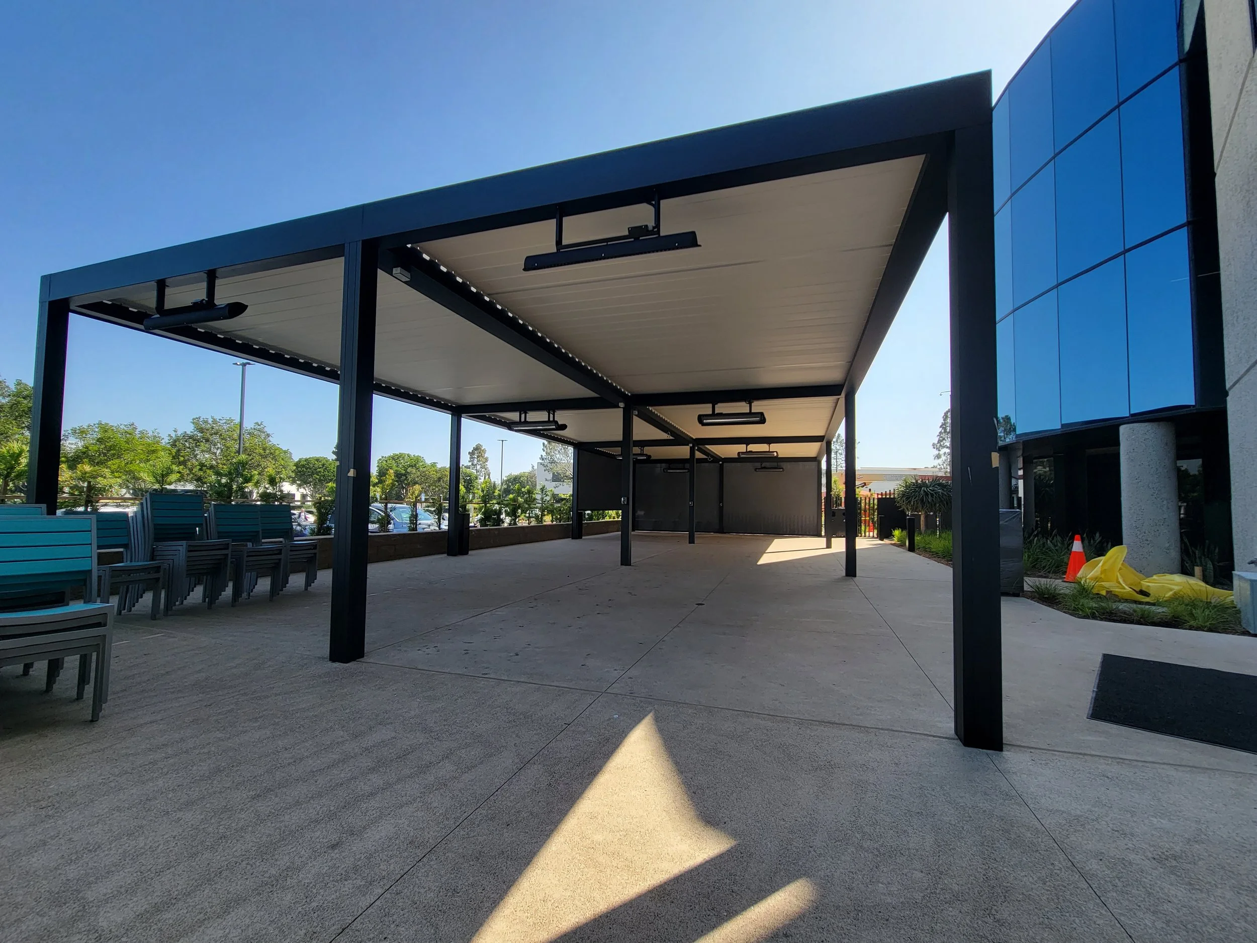 Outdoor break area for employees in Irvine — OMBRA - Solutions for your ...