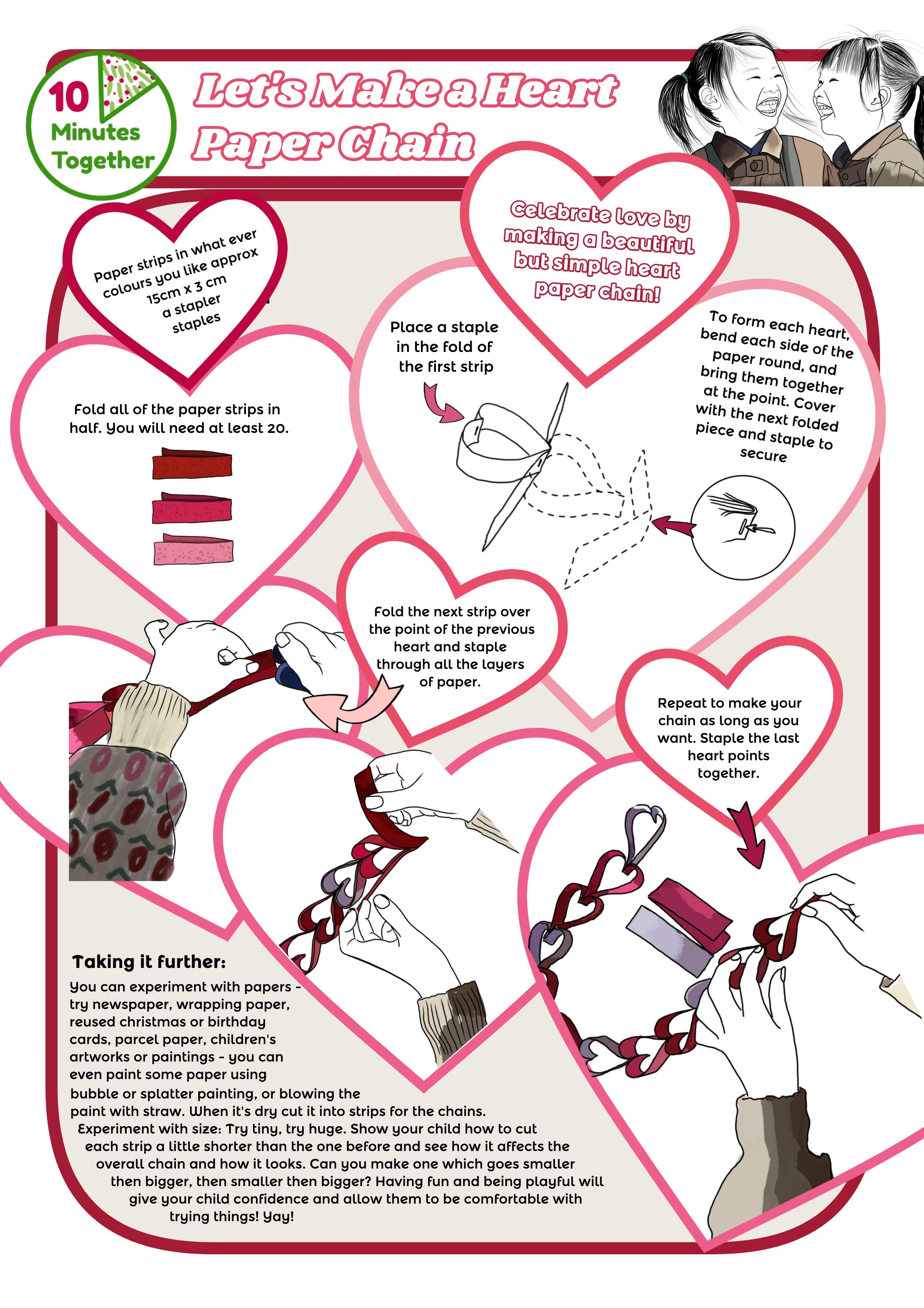 Let's Make a Heart Paper Chain — Blossom