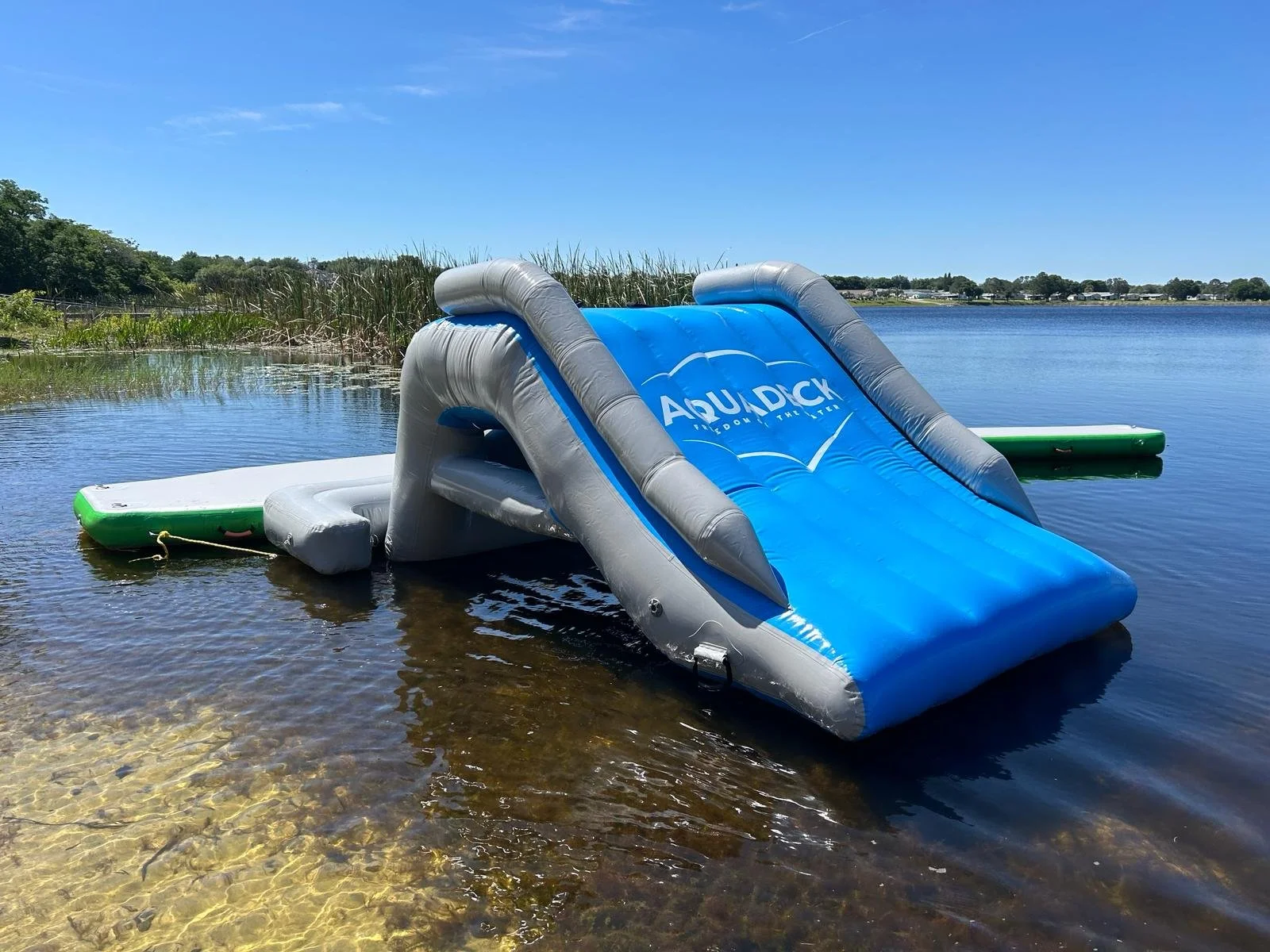 Inflatable U Pontoon for Outboard Boats — AquaDeck USA