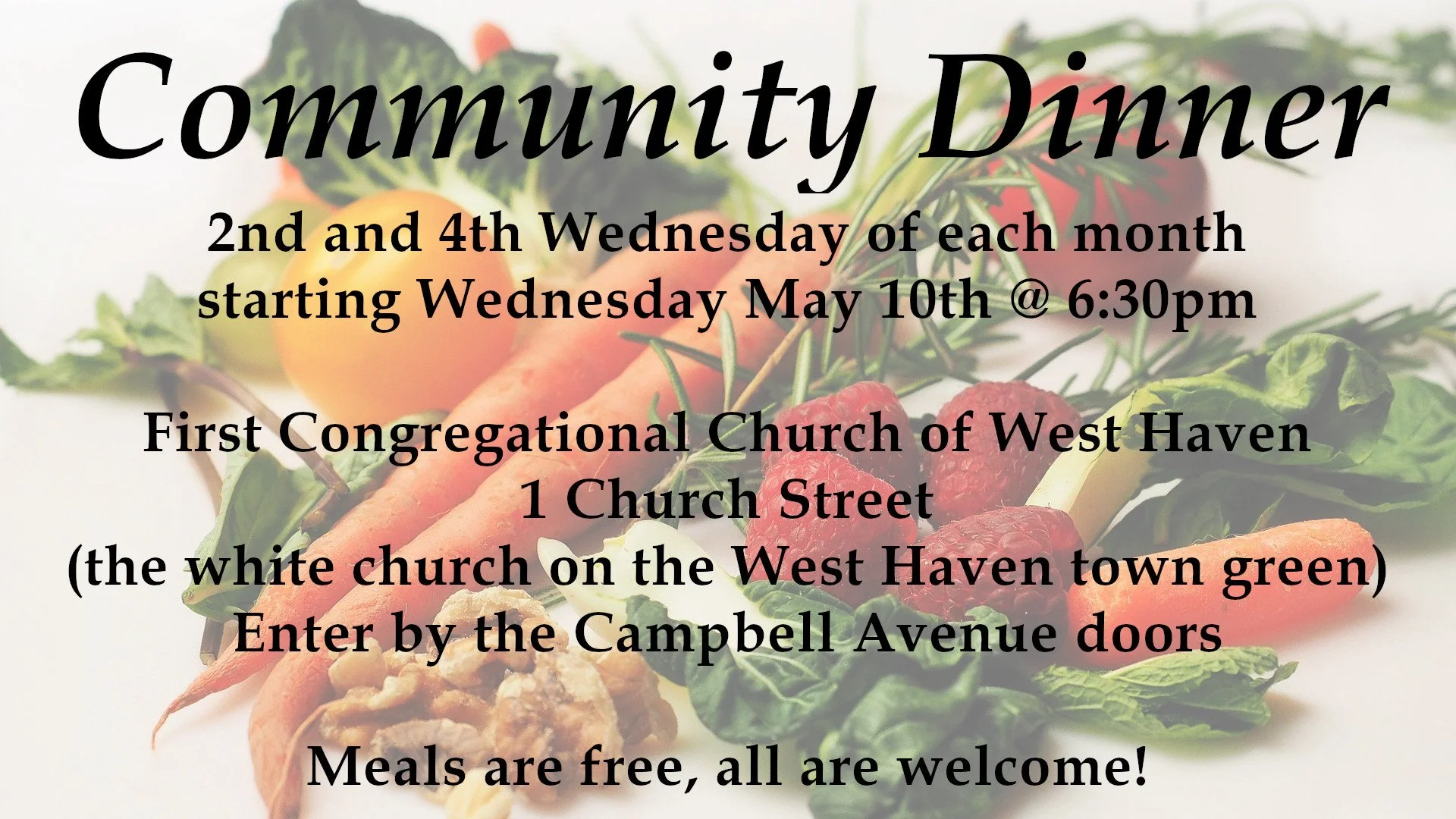 Community Kitchen — First Congregational Church of West Haven