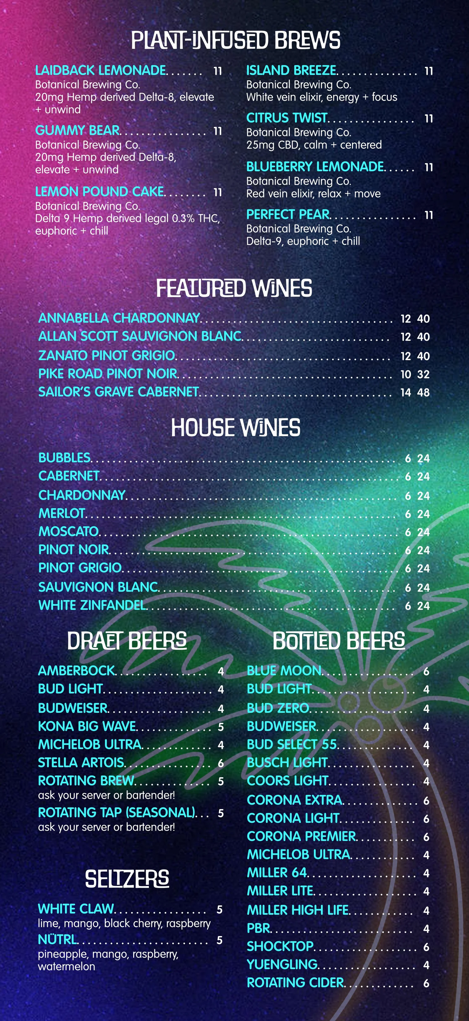 Menus — Sea-Craft Waterfront Tiki