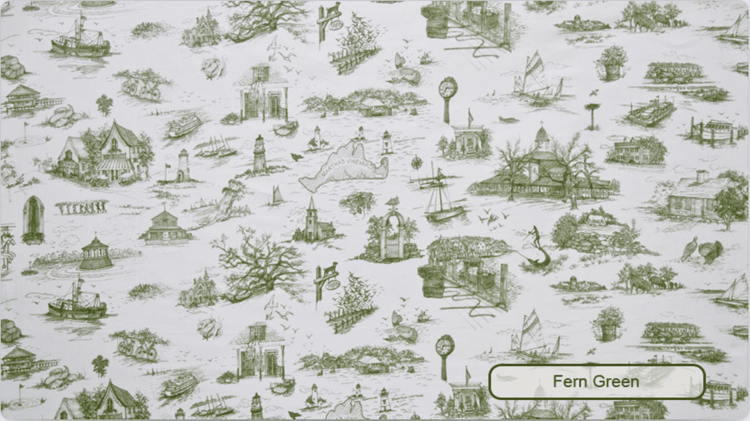 Cape Cod Toile Wallpaper — Joan Peters of Osterville