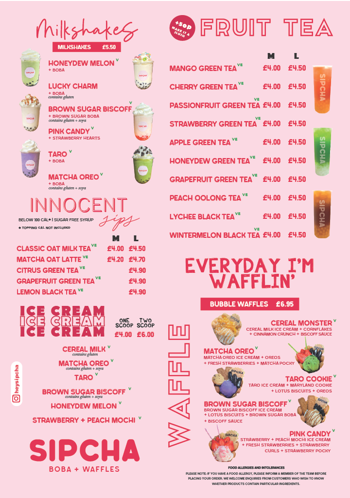 Menu — Hey SipCha!