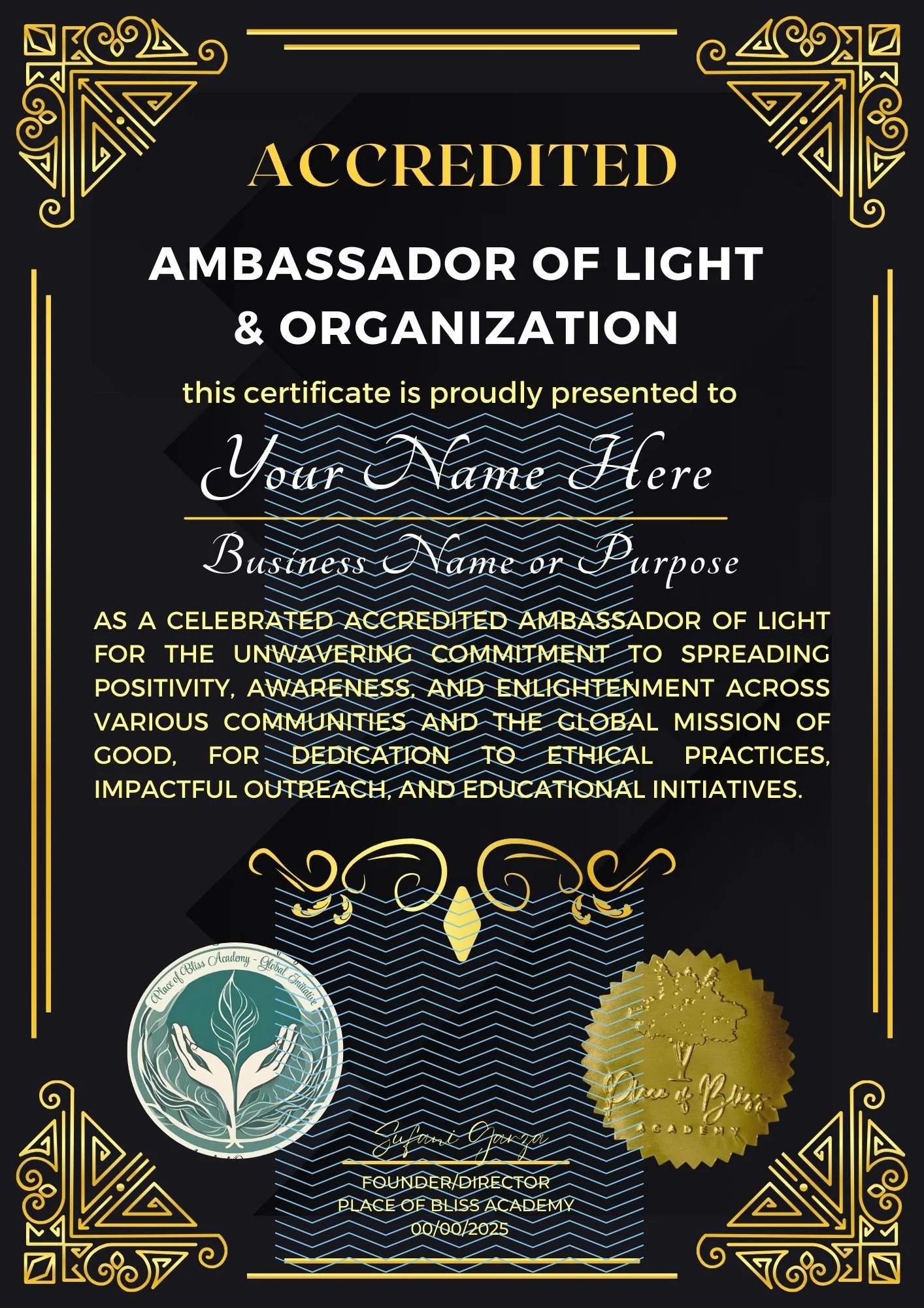 Become An Accredited Ambassador of Light & Organization & Receive Your ...