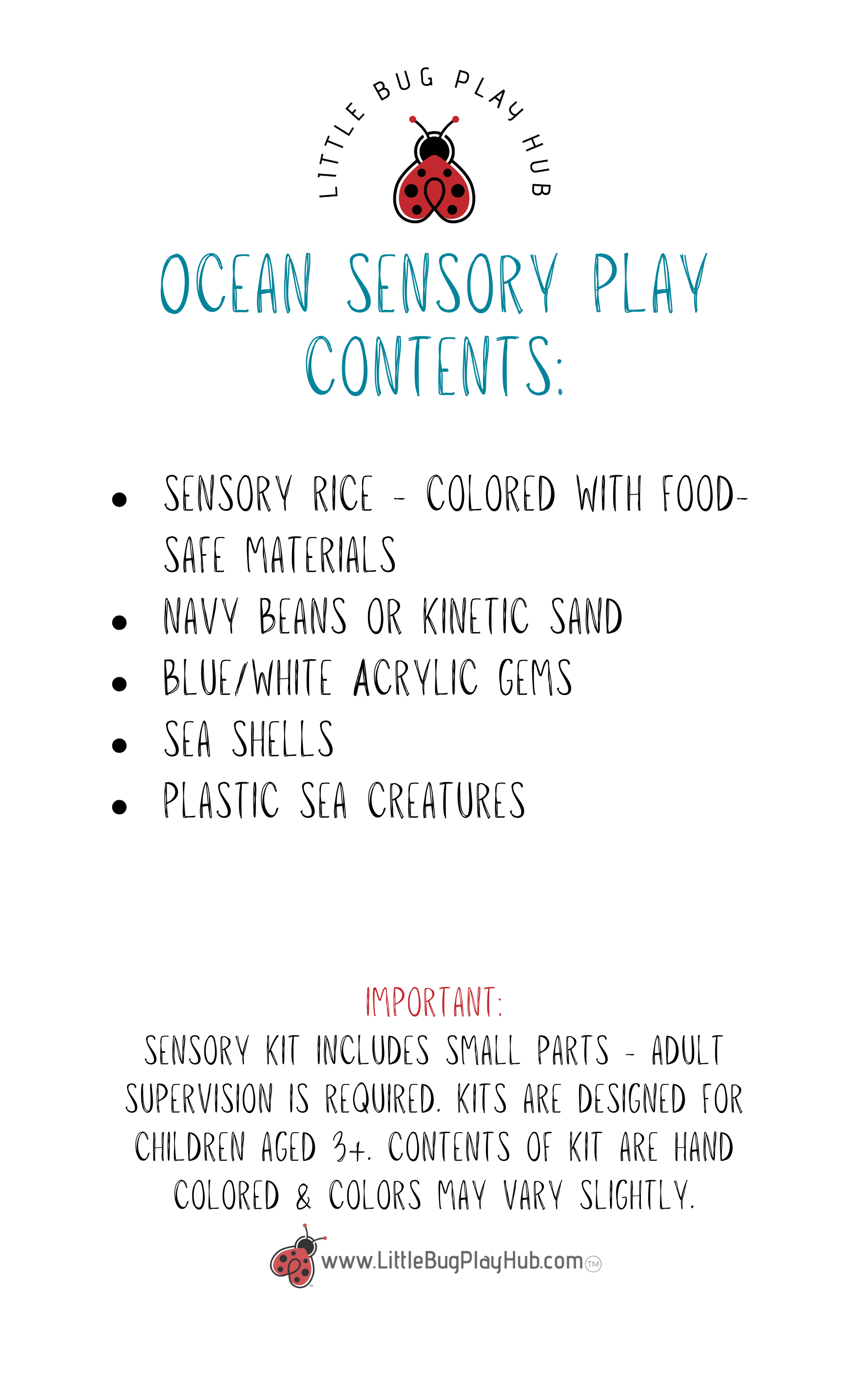 Ocean Sensory Kit - Filler — Little Bug Play Hub - Redmond