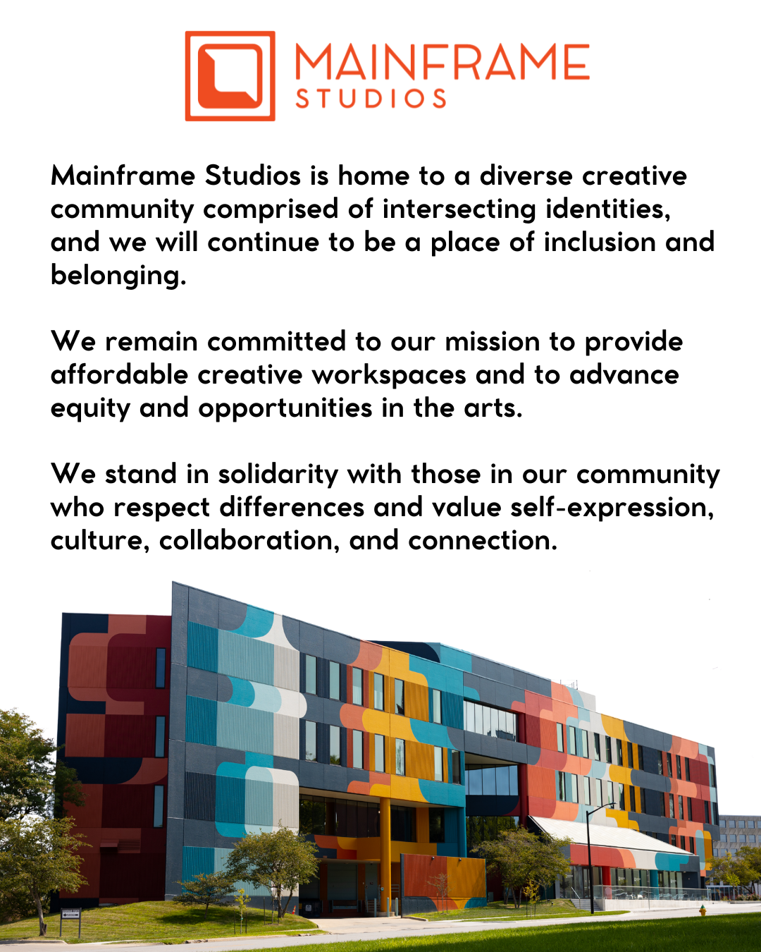 Mainframe Studios Statement of Solidarity — Mainframe Studios