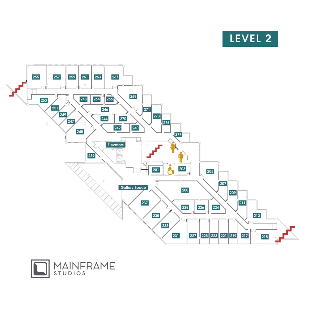 Building Maps — Mainframe Studios, Des Moines, IA