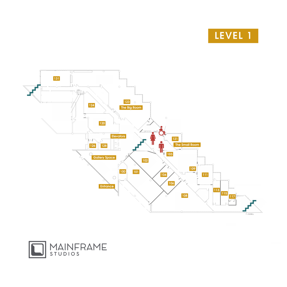 Building Maps — Mainframe Studios, Des Moines, IA