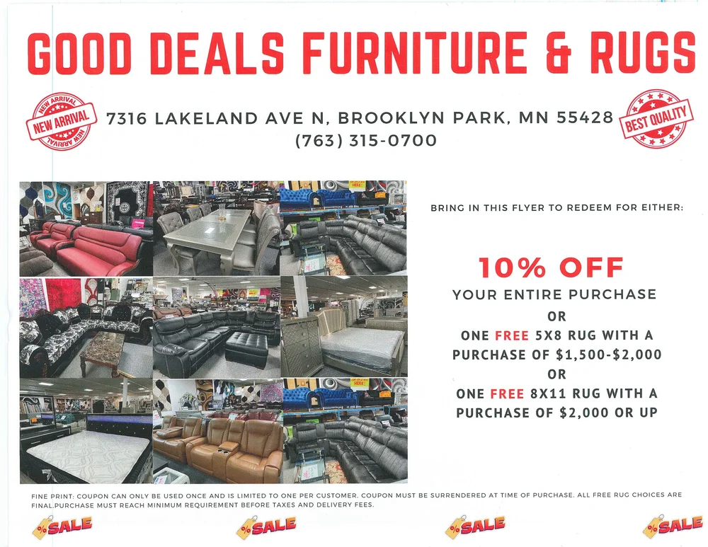 Current Specials and Sales — Good Deals Furniture and Rugs