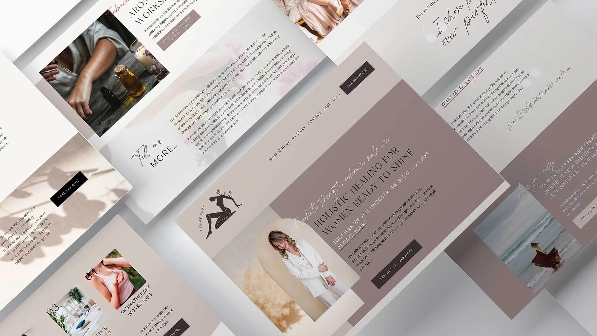 Calm + Neutral Website design for Female Coach in the UK — Monroe Creative