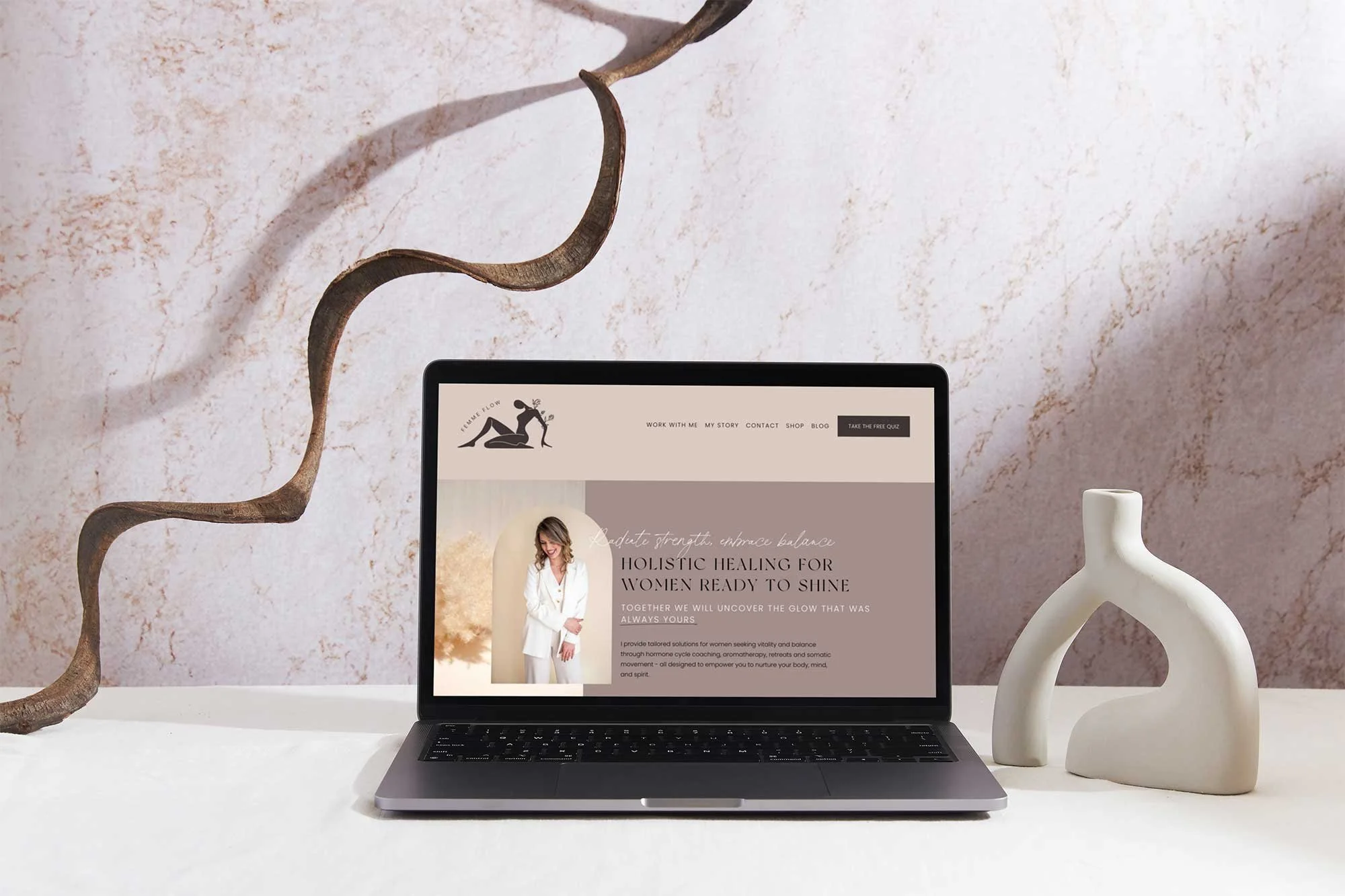 Calm + Neutral Website design for Female Coach in the UK — Monroe Creative
