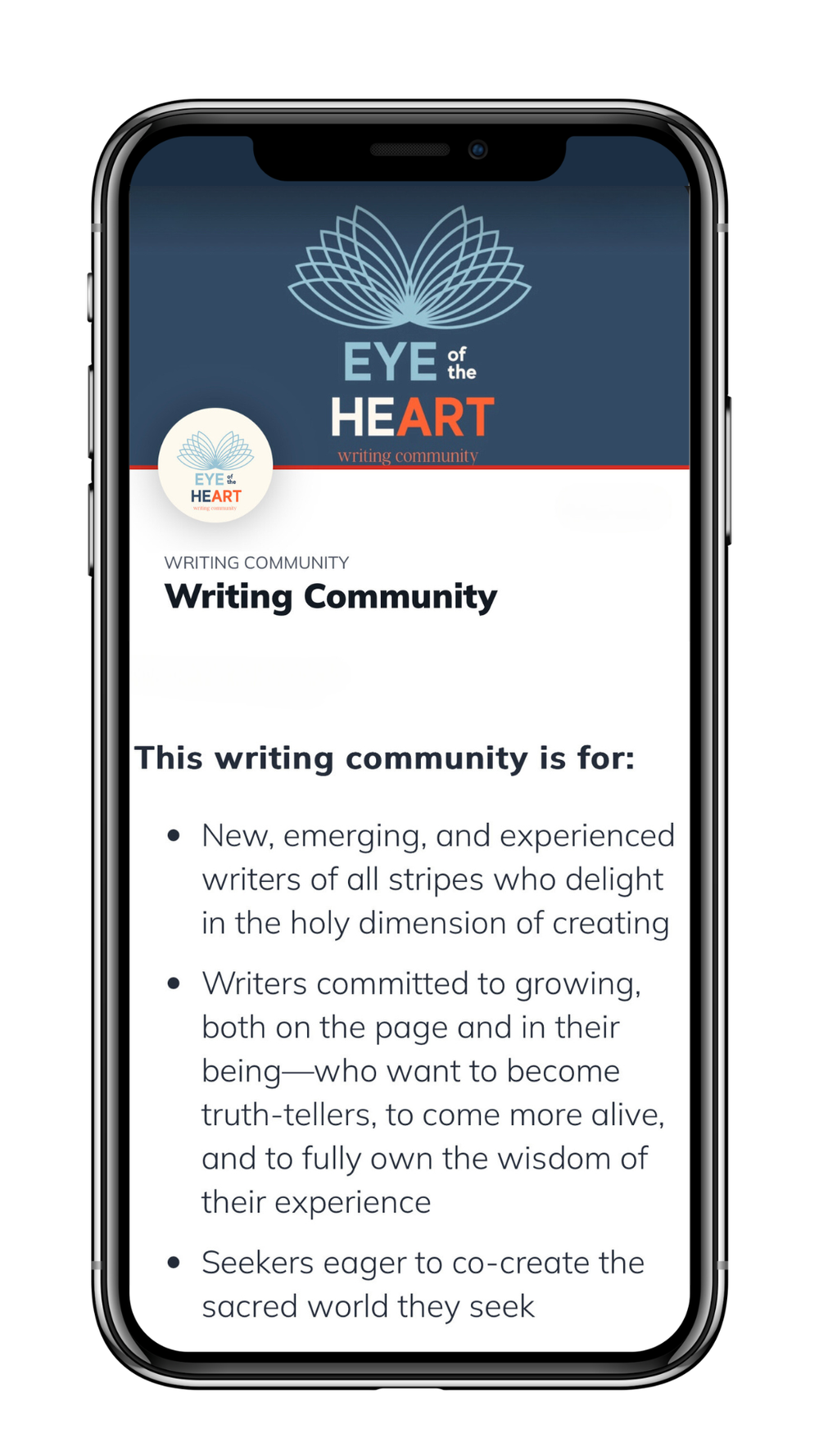 Online Writing Community — Eye of The Heart Center