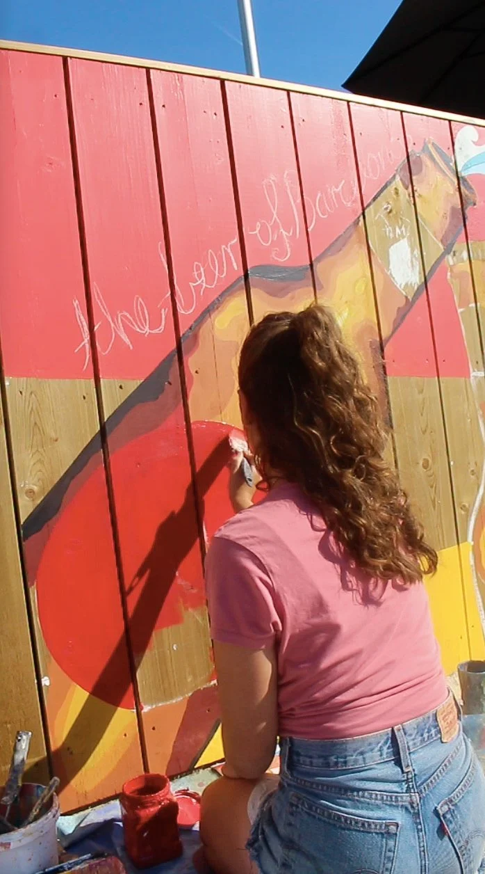 60ft long mural at SOBO Beach sponsored by Estrella Damm — Kizzi B Creative