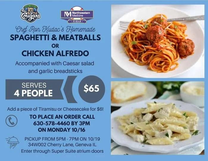 Introducing our Take Home Meals! — Kane County Cougars