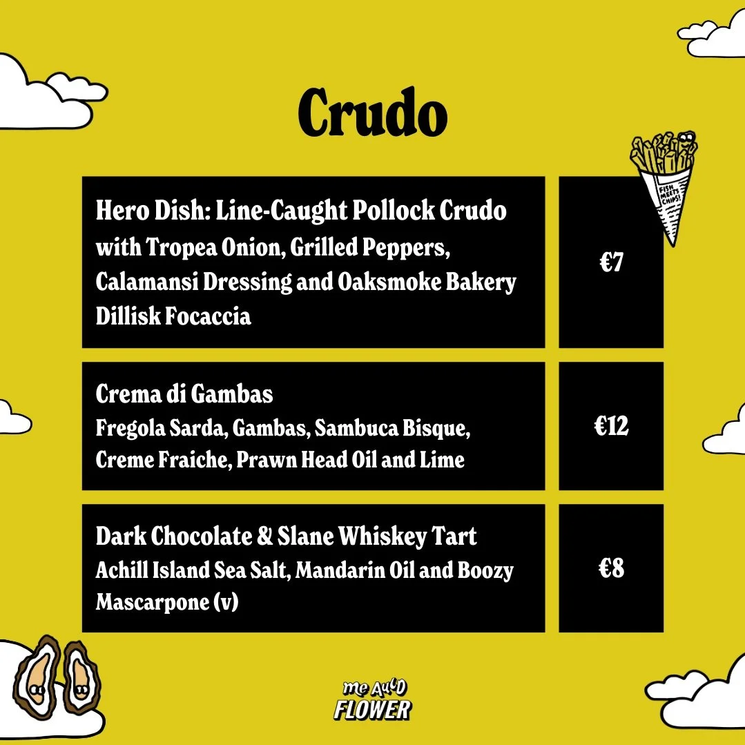 Menus — Me Auld Flower