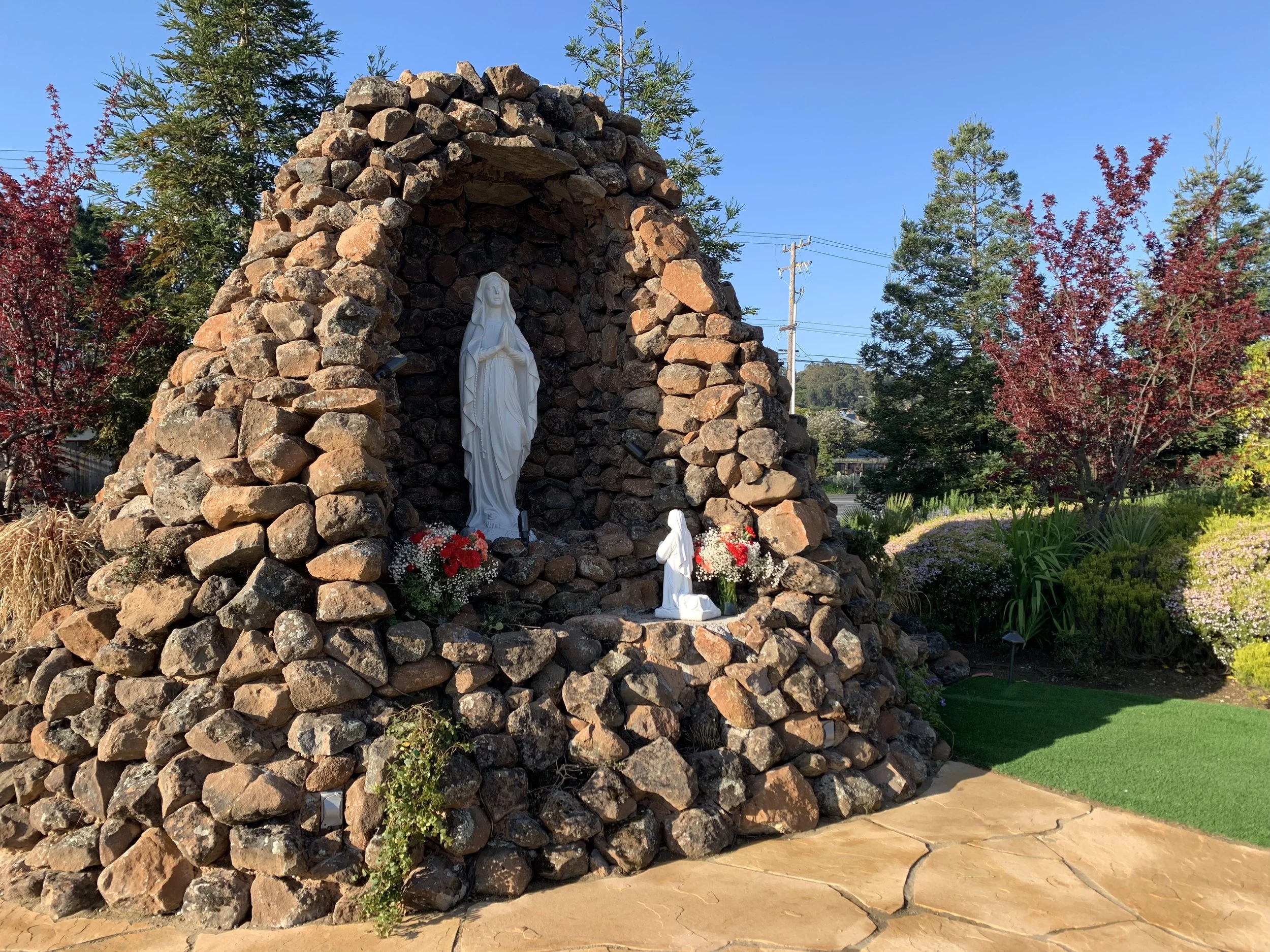 Our Lady of Lourdes Grotto — Saint Mark Catholic Church