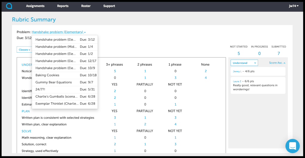 Set Instructional Goals Using The Rubric Summary — CueThink 2022