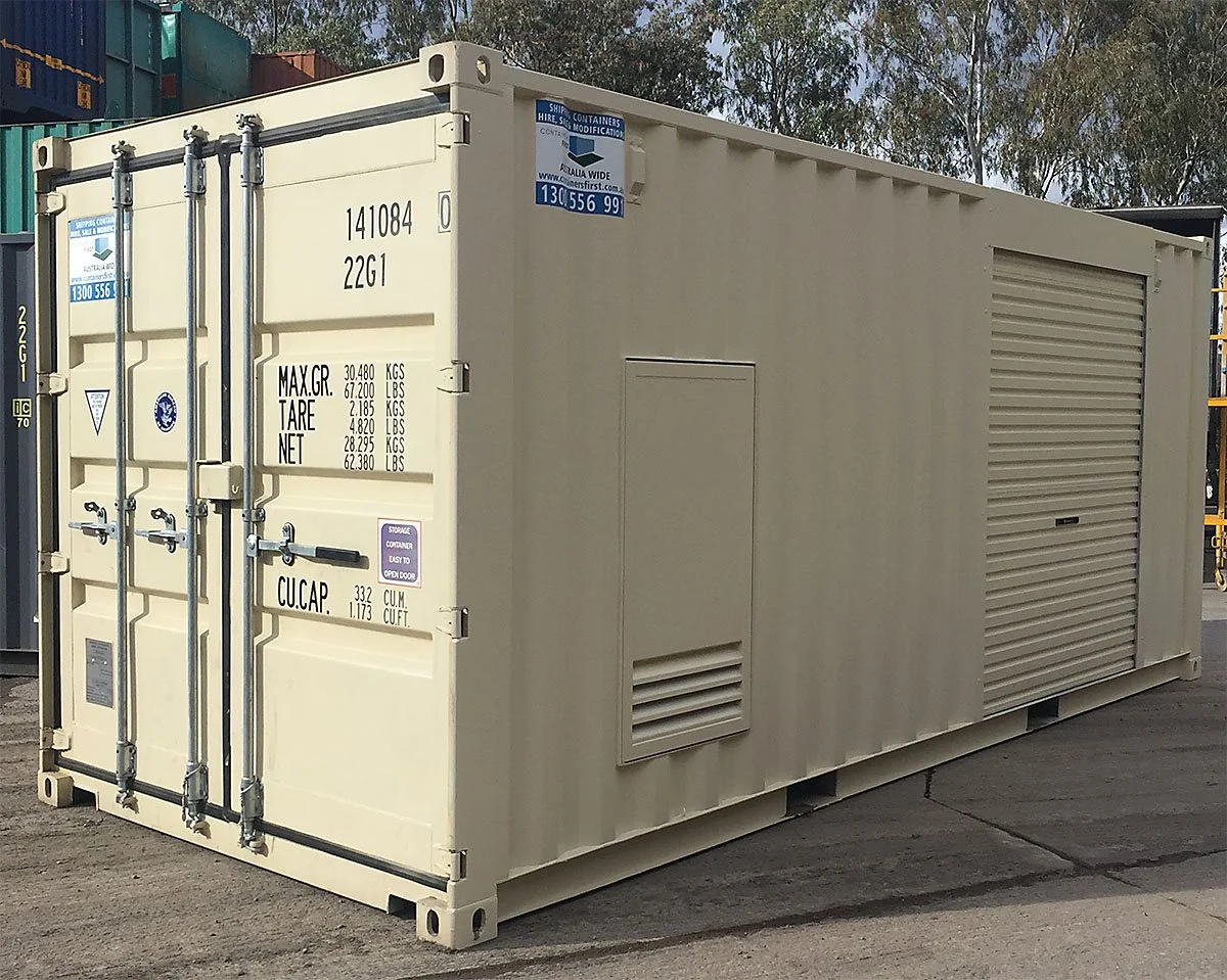 Shipping Container Storage Unit with Vent Escape Hatch — Containers First