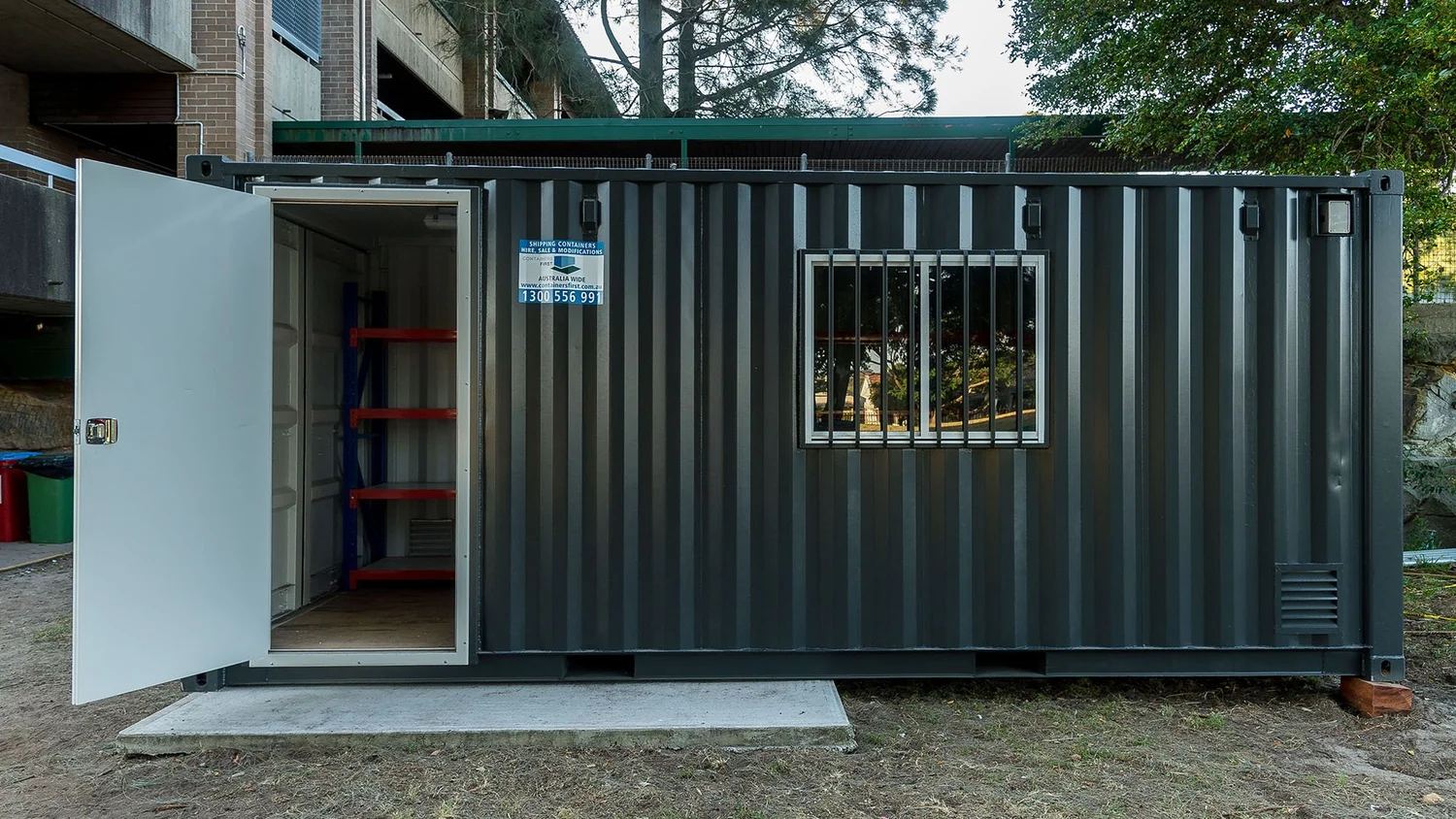 Shipping Container For School Sports Equipment Storage - Tempe High ...