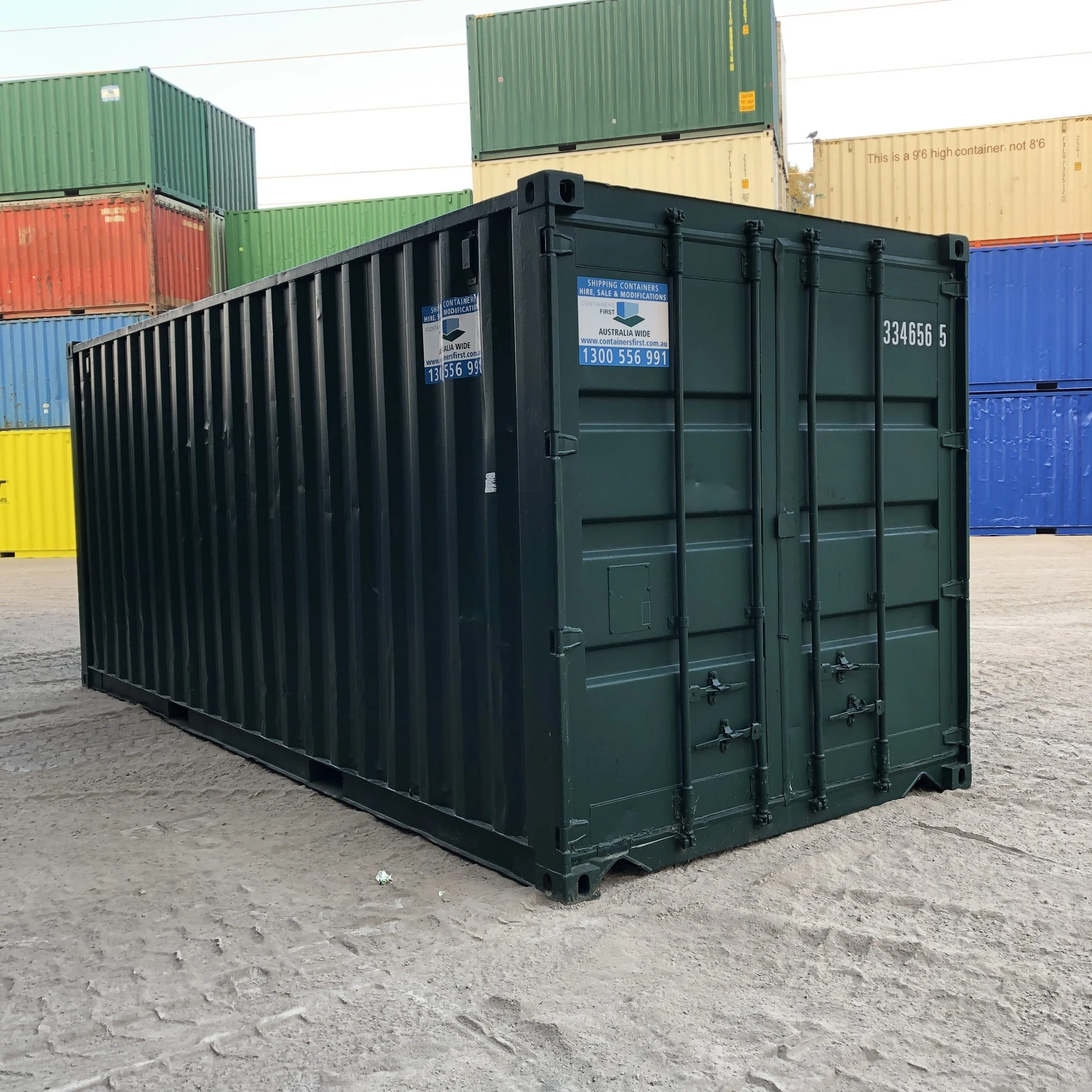 40ft High Cube 2nd Hand Container Standard used with 2 x Whirlybirds ...