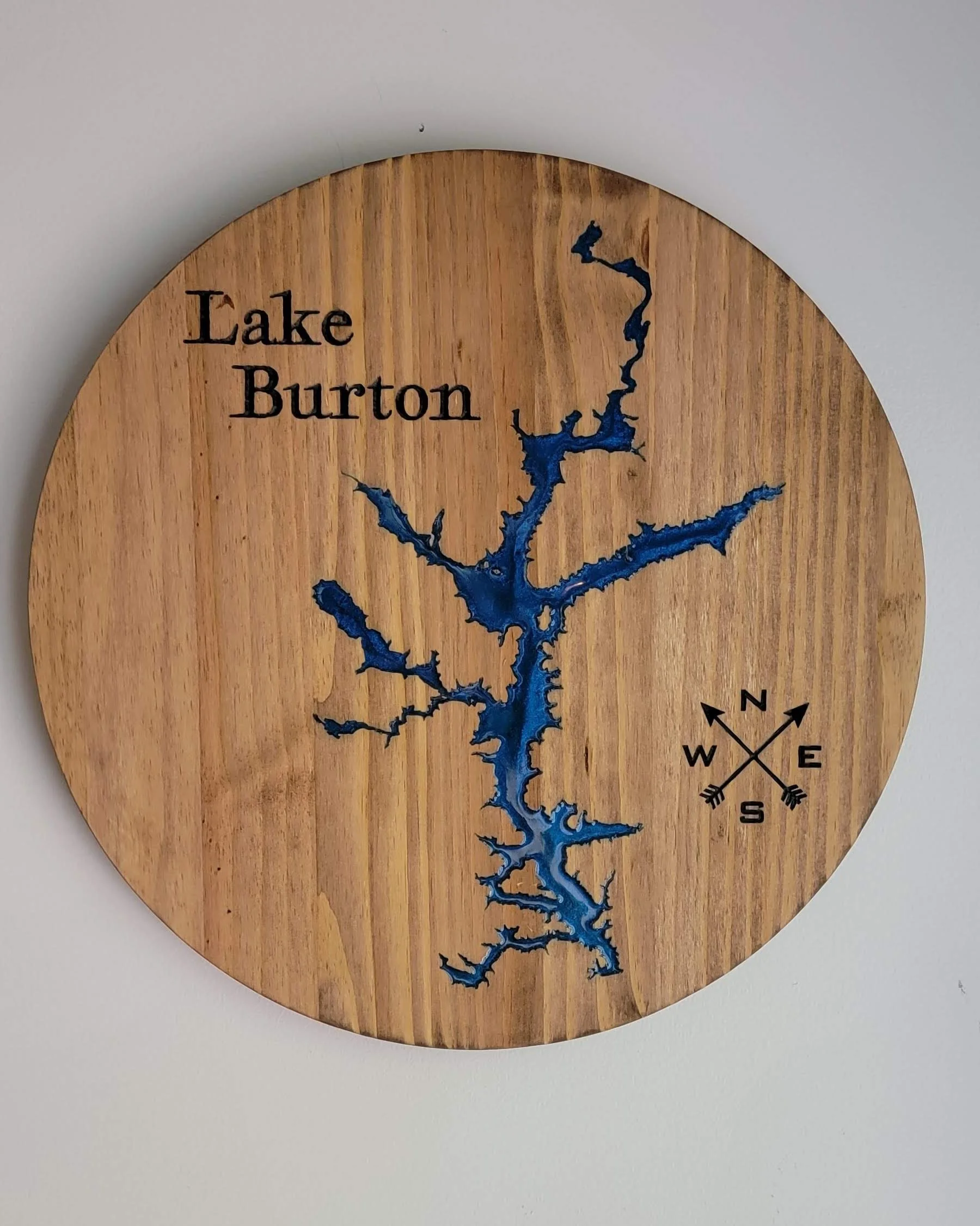 Lake Burton Georgia Epoxy Lake Sign — Georgia Rustics WoodWorks