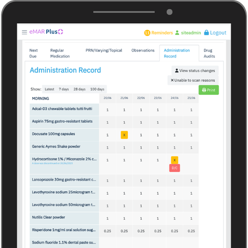 eMAR Plus - Making Medication Safe and Simple