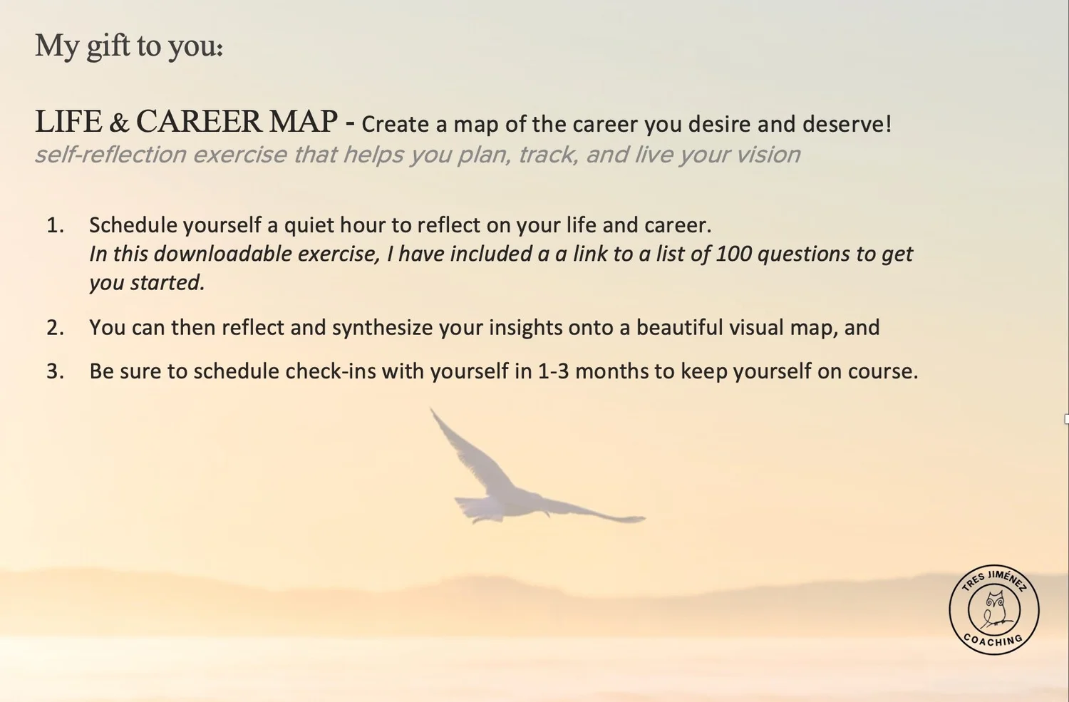 Career Map — Tres Jimenez Work-Life Brilliance Coaching
