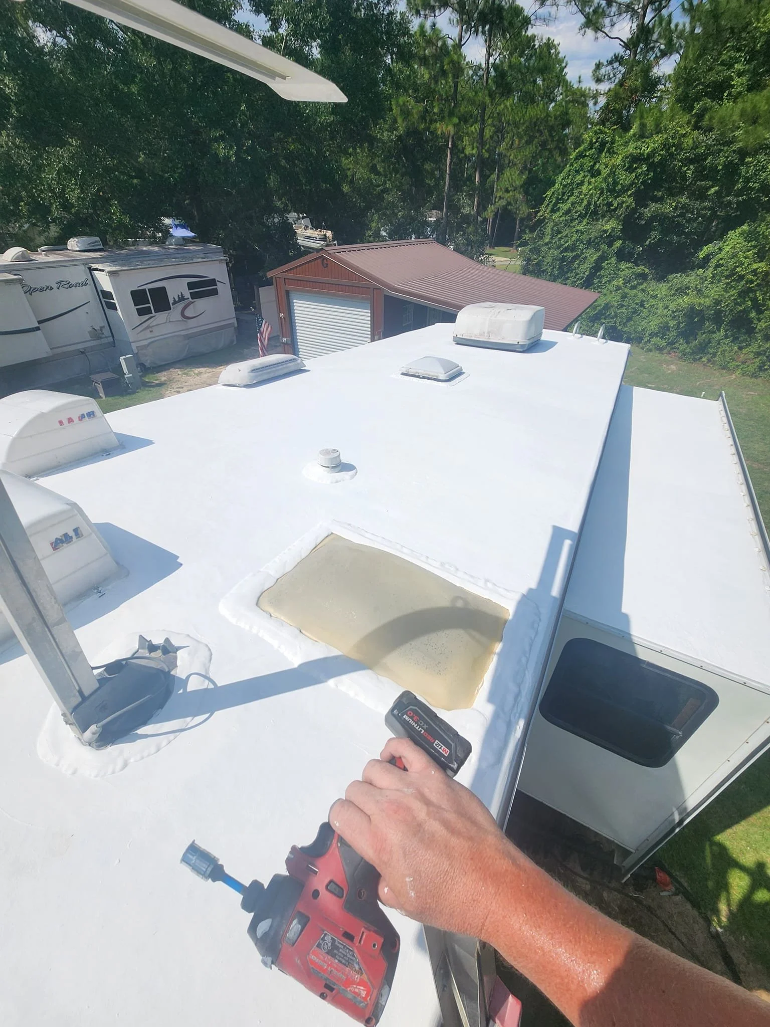 Roof Recoating — Island RV Repair