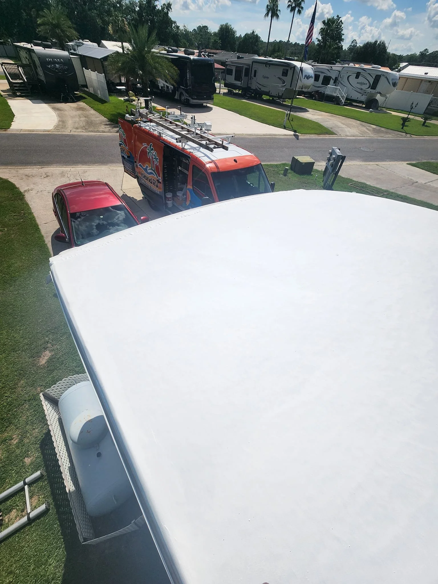 Roof Recoating — Island RV Repair