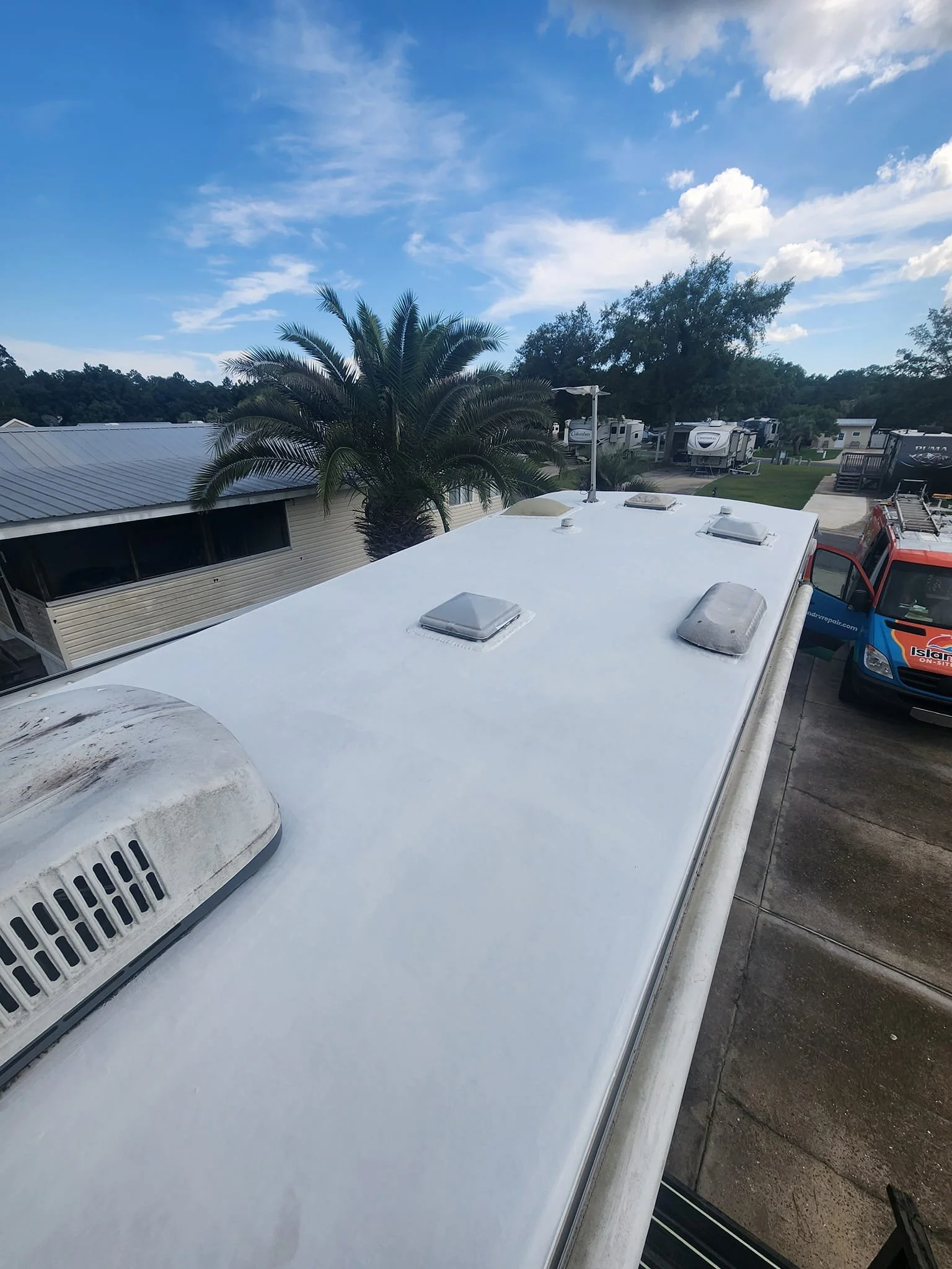 Roof Recoating — Island RV Repair