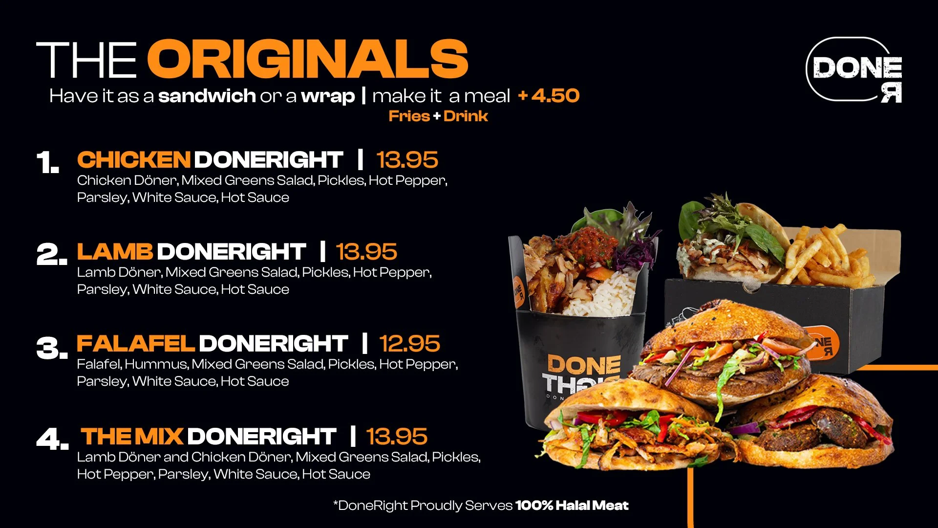 DoneRight Menu — DoneRight Doner Kebab