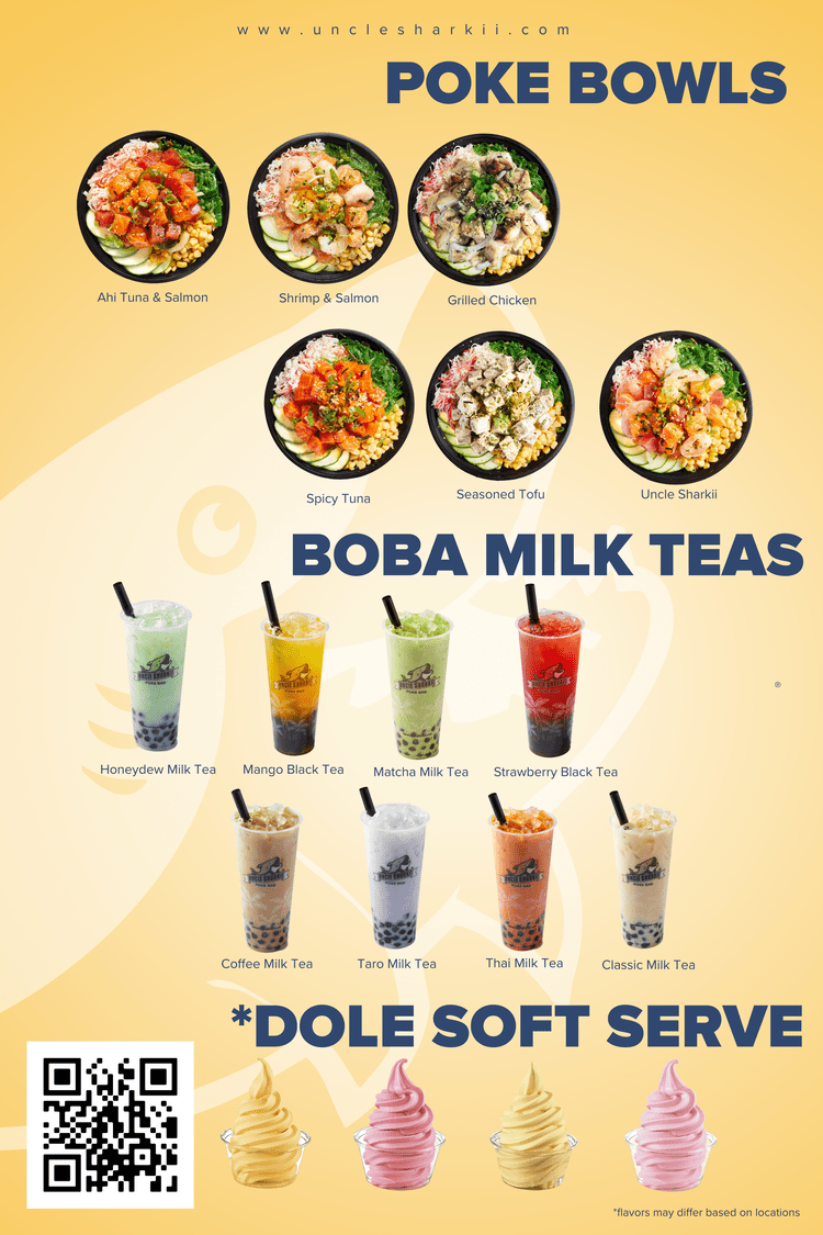 Our Menu — Uncle Sharkii Poke Bar® | Franchise Opportunity