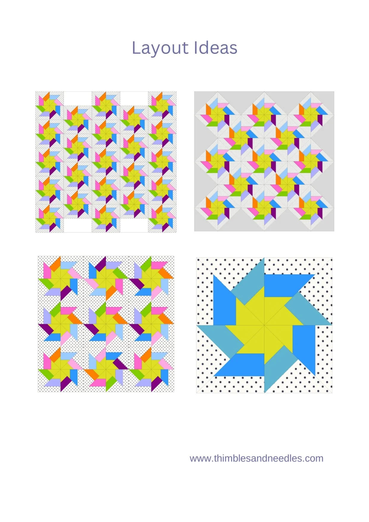 Ribbon Star PDF FPP Templates — Thimblesandneedles