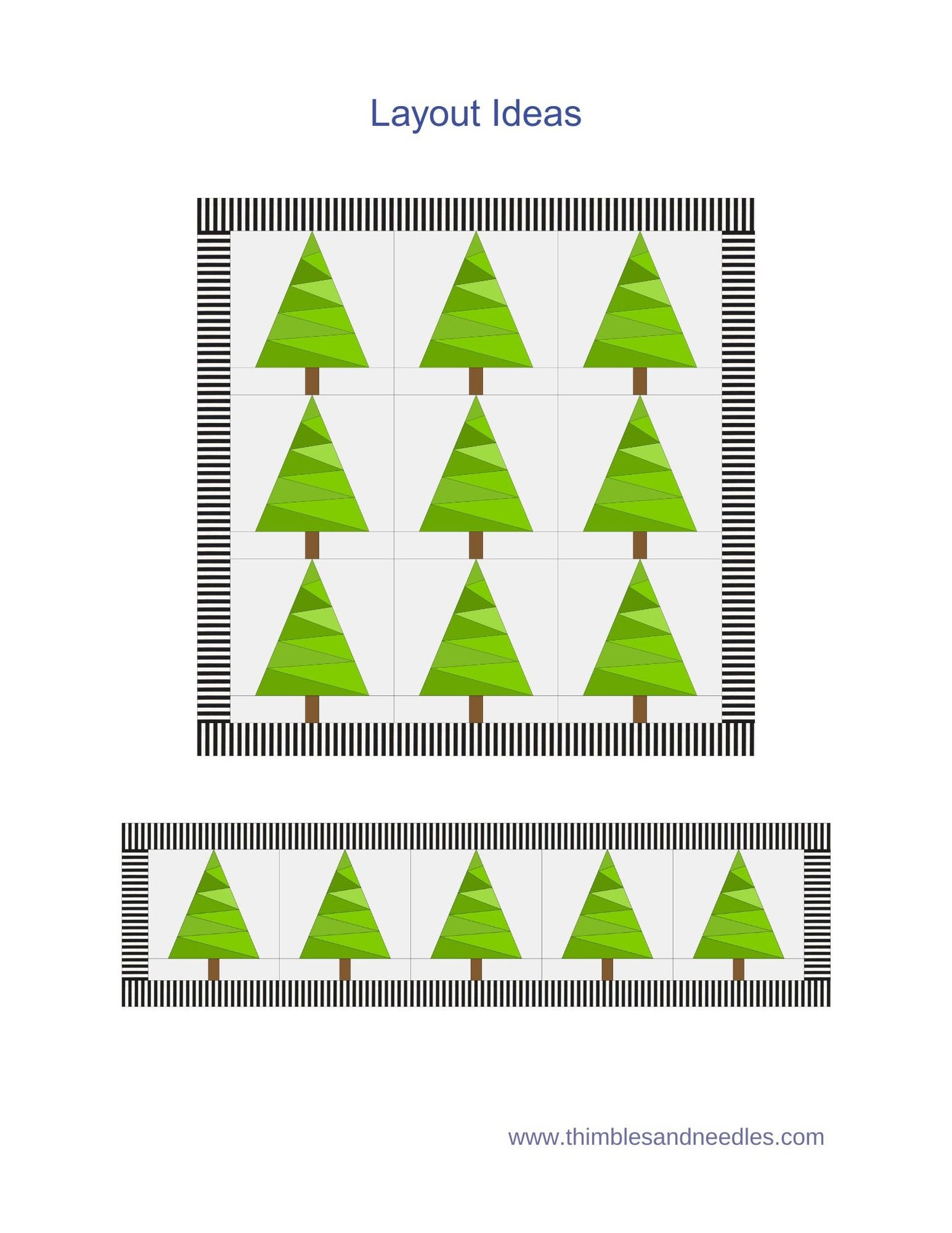 Flying Geese Tree PDF FPP Templates — Thimblesandneedles