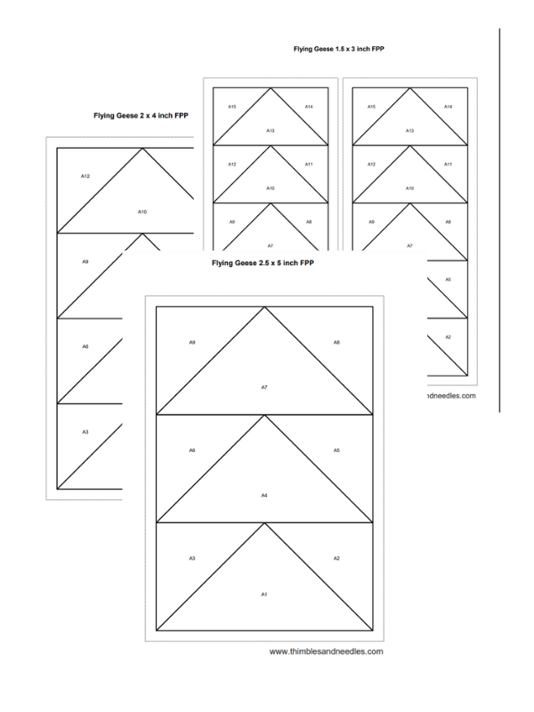 Free Printable Flying Geese Templates