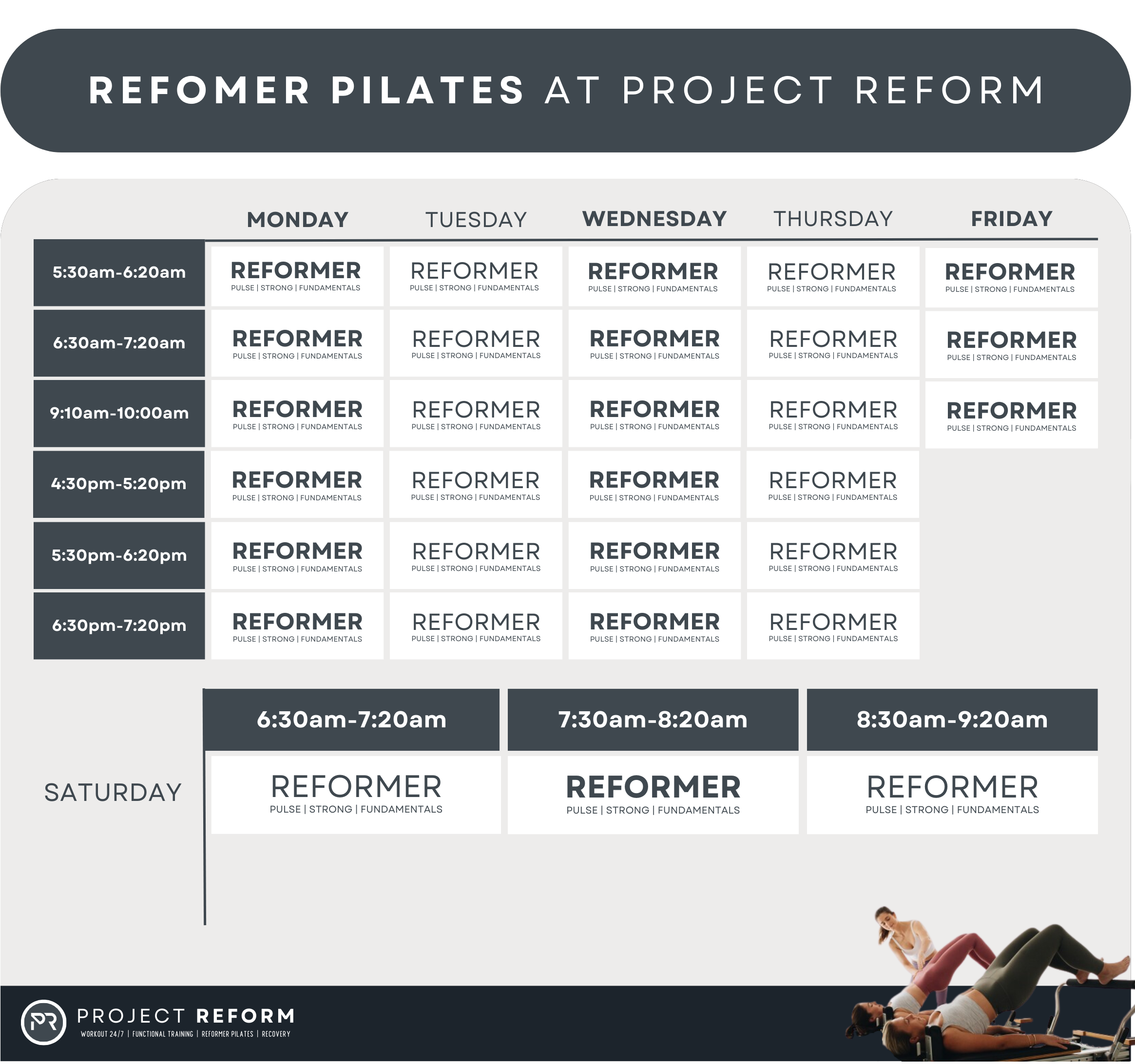 Project Reform - Strength & Conditioning | Reformer Pilates | 24/7 Gym ...