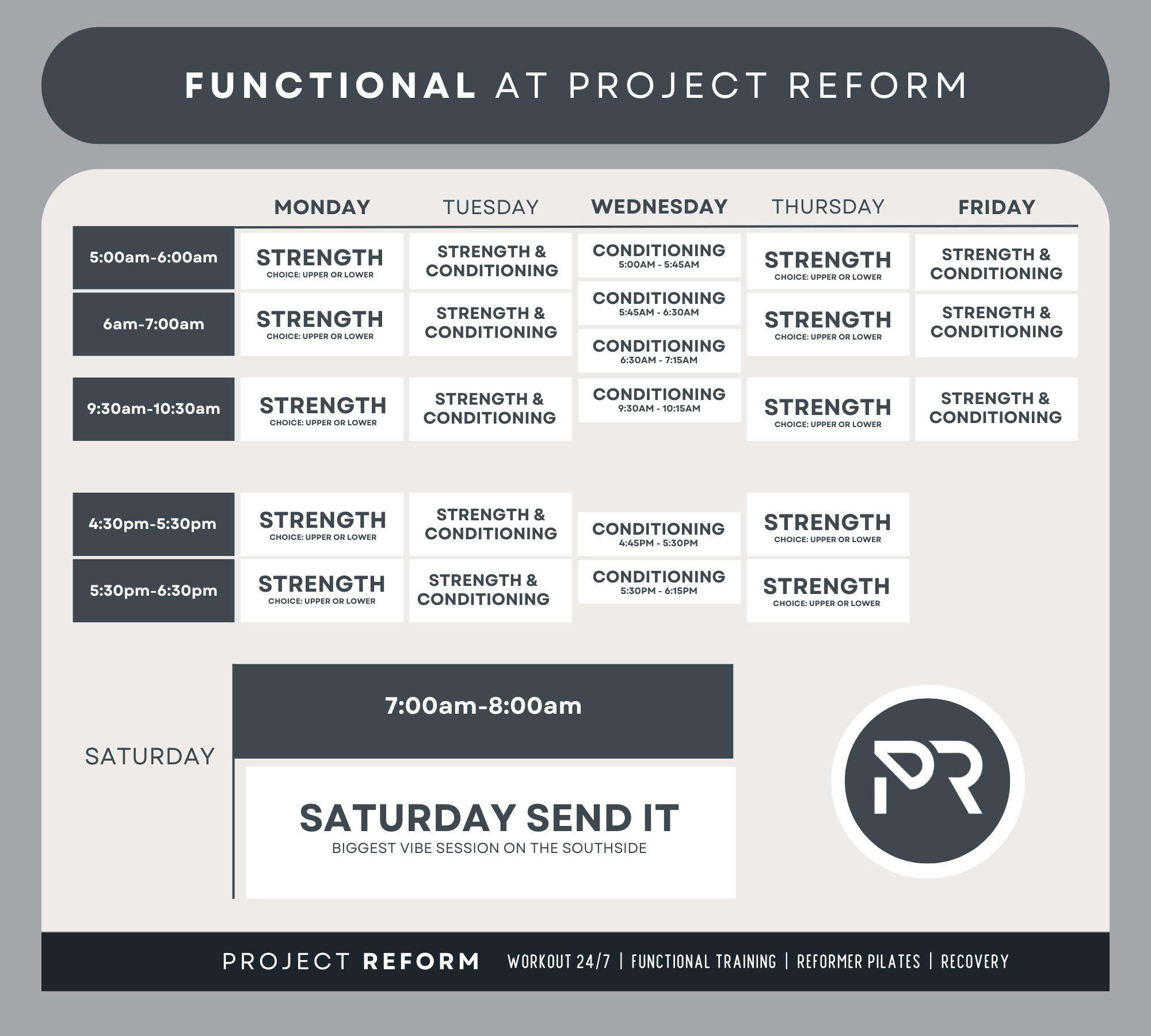 Project Reform - Strength & Conditioning | Reformer Pilates | 24/7 Gym ...