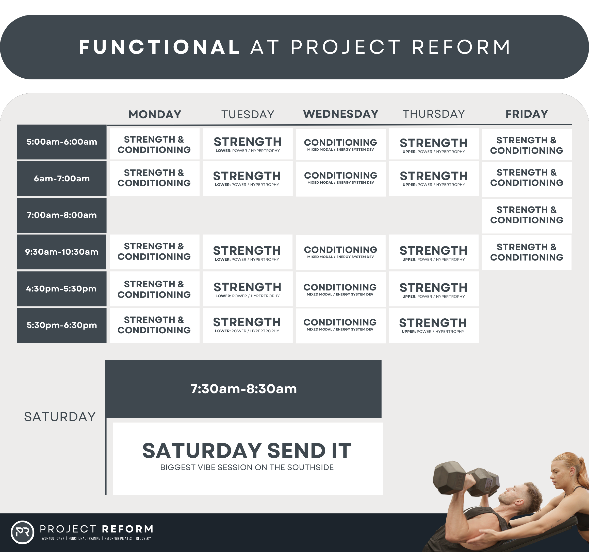 Project Reform - Strength & Conditioning | Reformer Pilates | 24/7 Gym ...