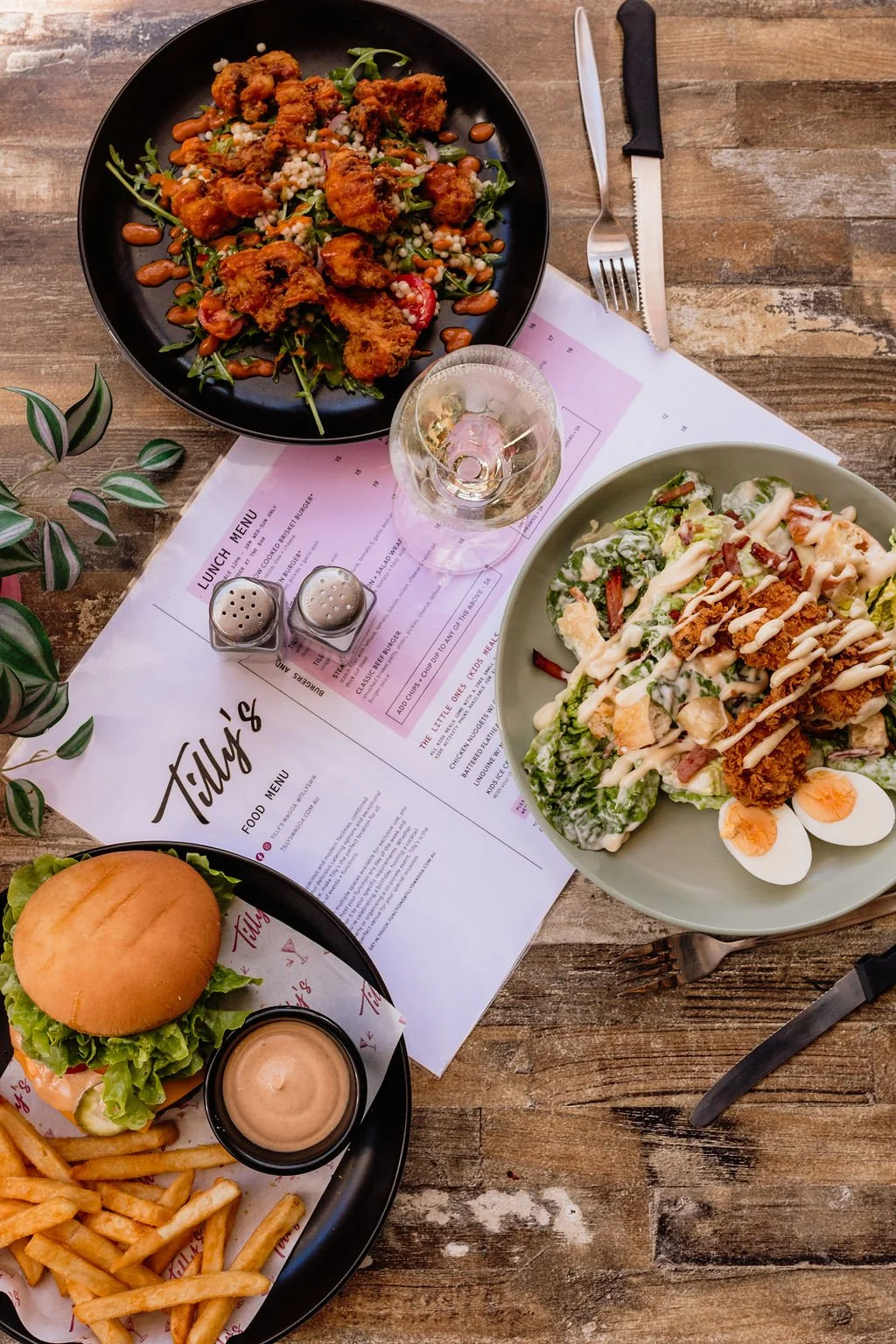 Wagga Restaurant & Cocktail Bar Menu — Tilly's