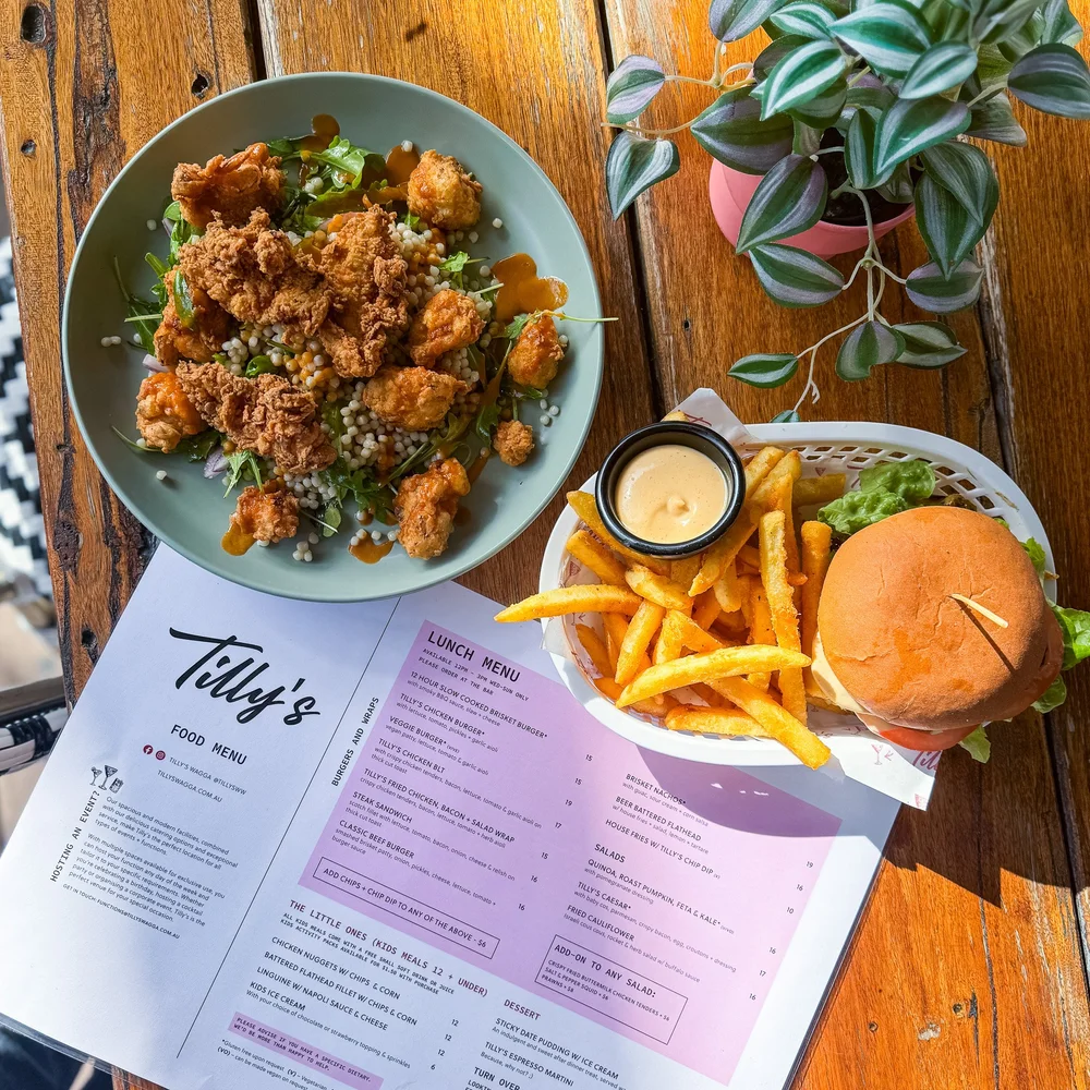 Wagga Restaurant & Cocktail Bar Menu — Tilly's