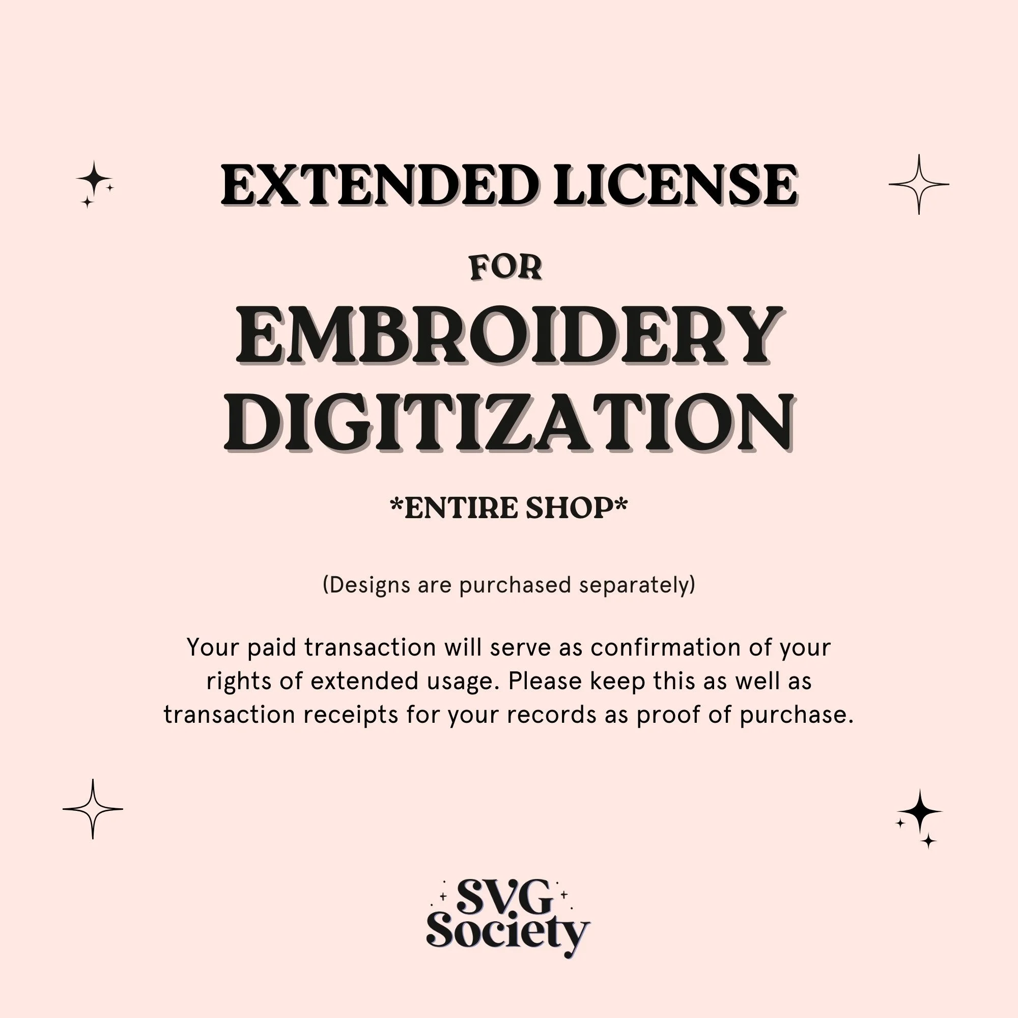 SVG Society - Extended Embroidery Digitization License — SVG Society | Shop Cute & Trendy ...